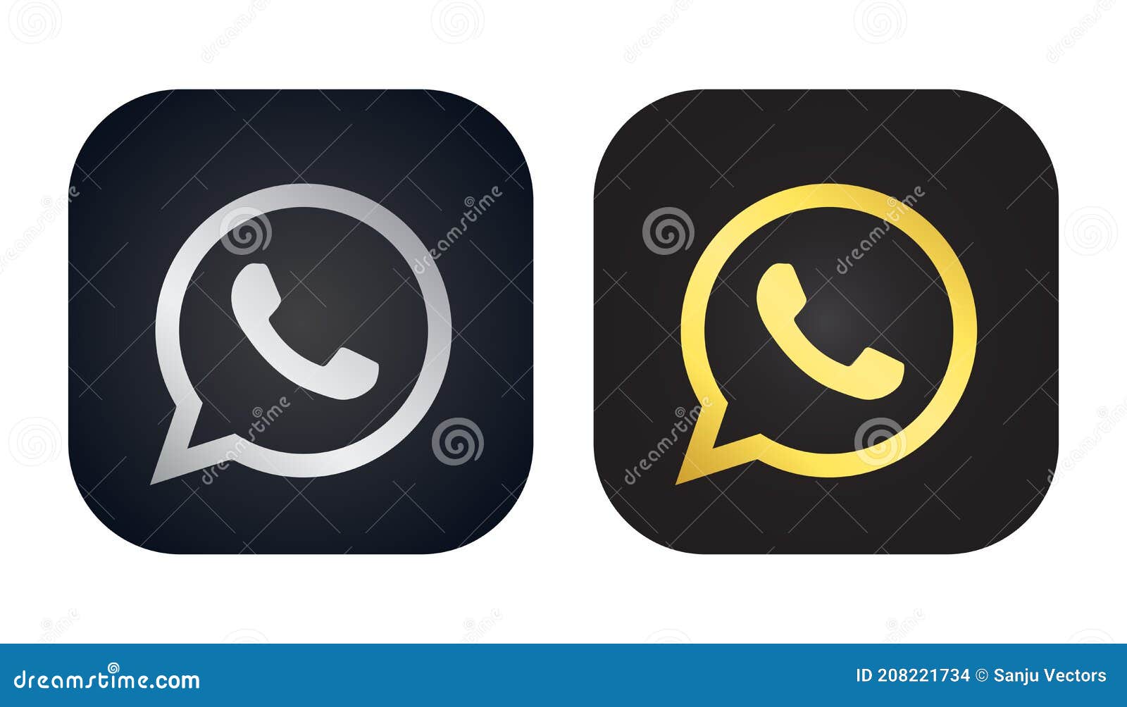 WhatsApp Icon Squared Shape Vector Illustration Stock Vector ...