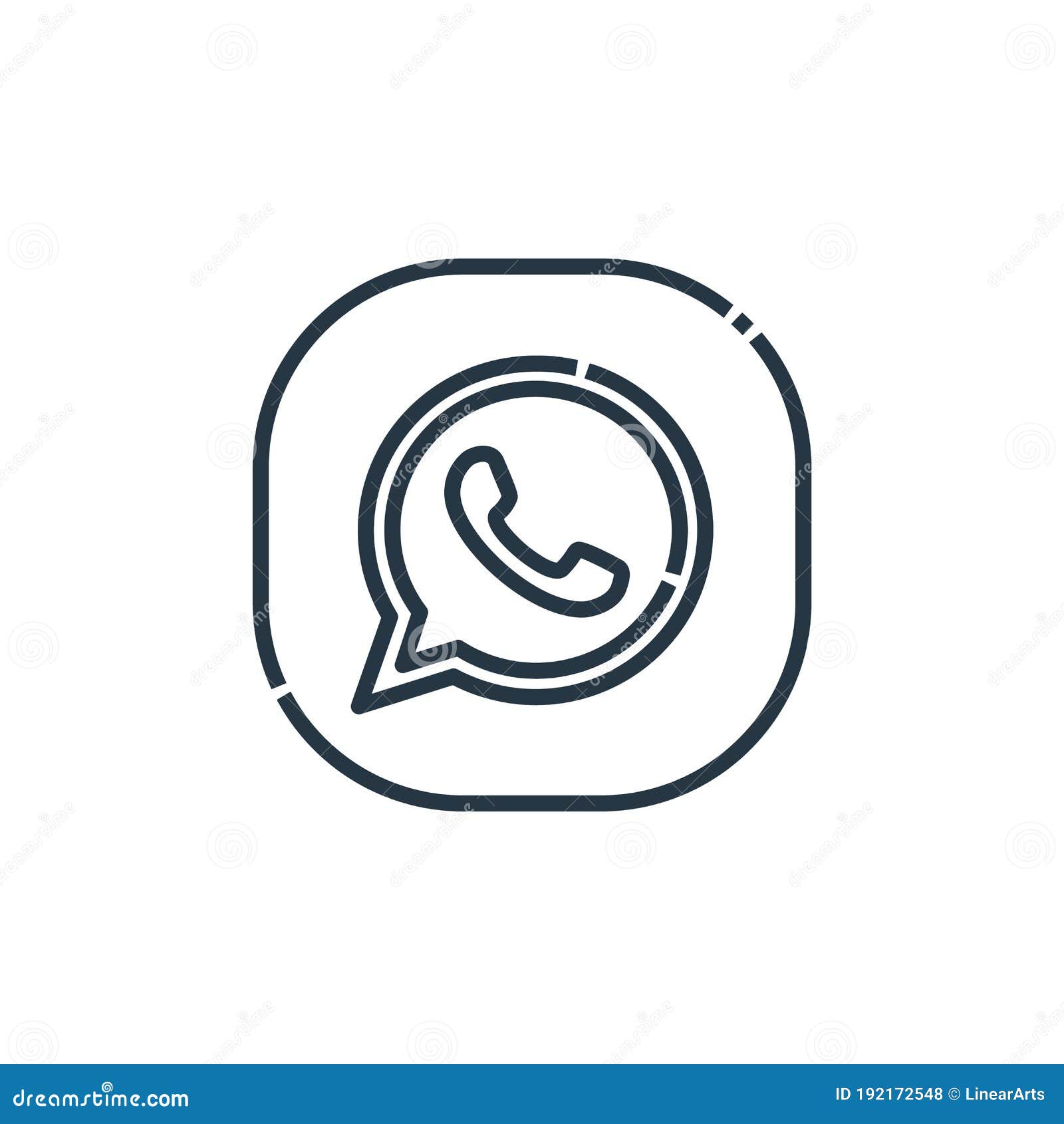 Whatsapp Icon Vector from Social Media Logos Concept. Thin Line ...