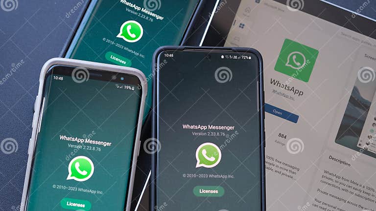 WhatsApp Login in Multi Device. Editorial Stock Photo - Image of ...