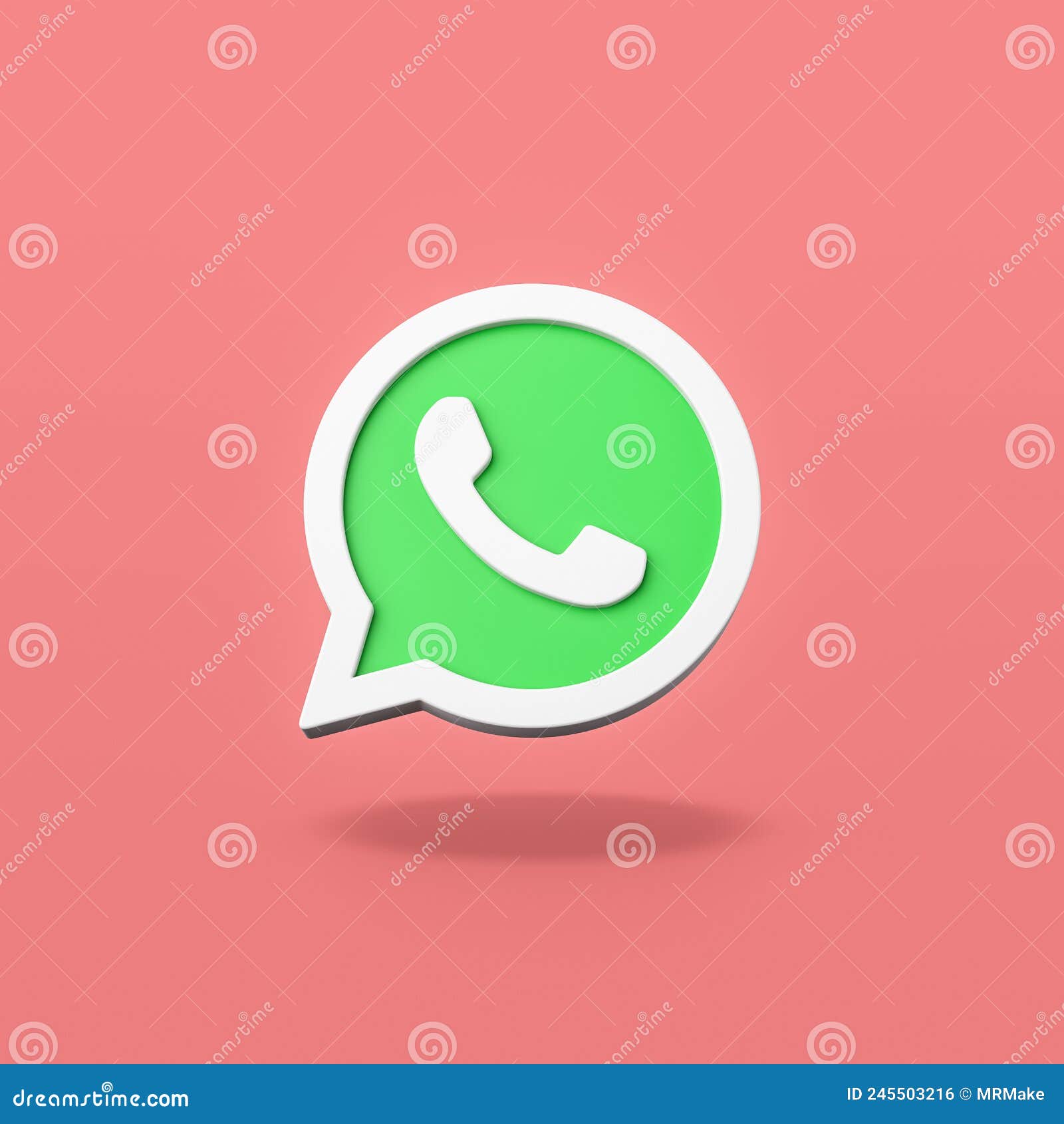 Whatsapp Logo On Flat Red Background Editorial Image | CartoonDealer ...