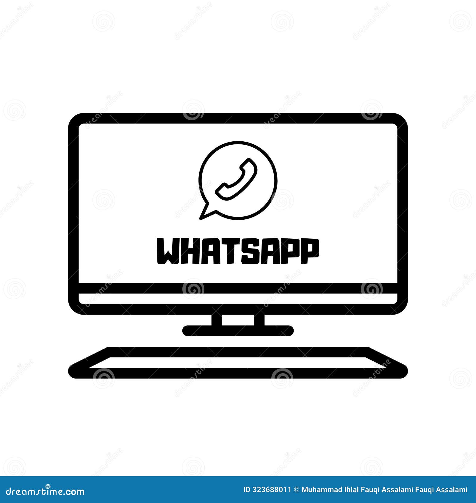 The WhatsApp Logo Icon Currently Being Used on the Computer Editorial ...
