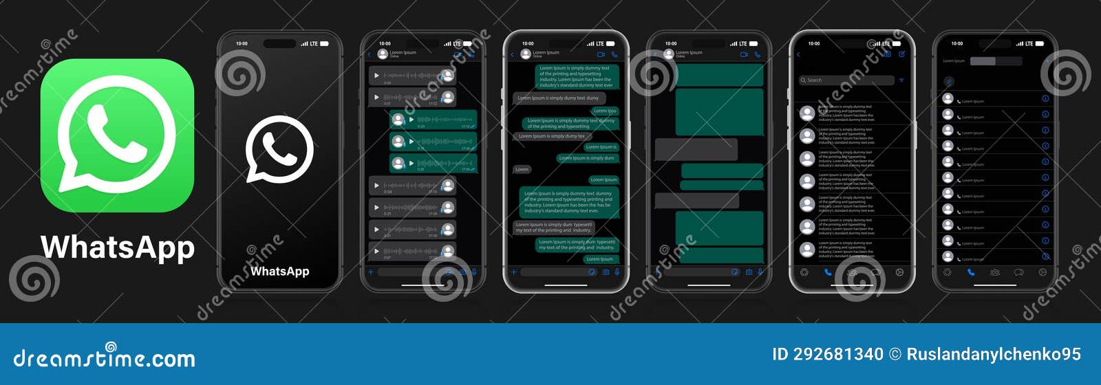 WhatsApp Mockup On A White Background. Social Network Interface ...