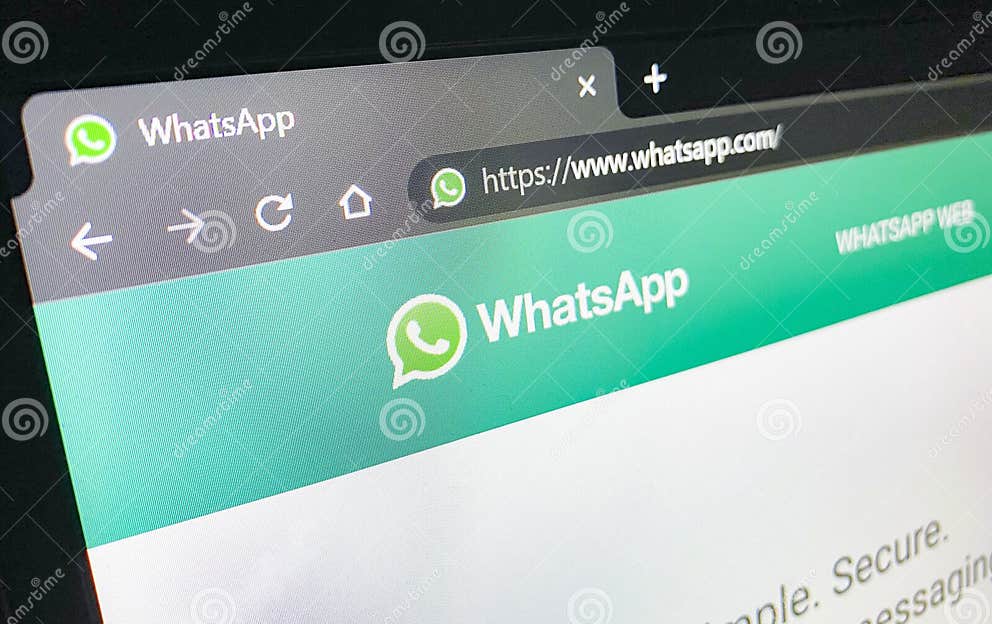 WhatsApp Web Page on Computer Screen Editorial Photography - Image of ...