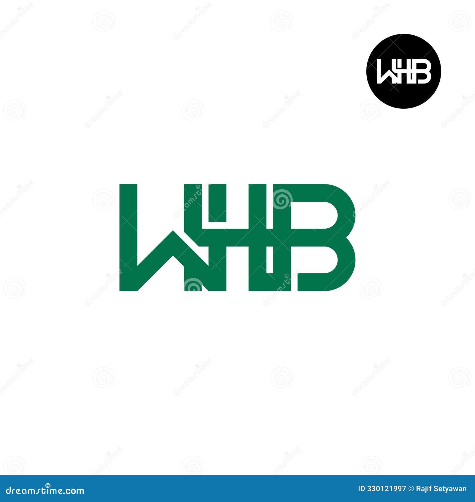 WHB Logo Letter Monogram Design Stock Vector - Illustration of brands ...