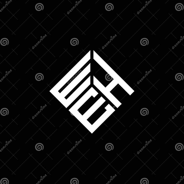 WHE Letter Logo Design on Black Background. WHE Creative Initials ...