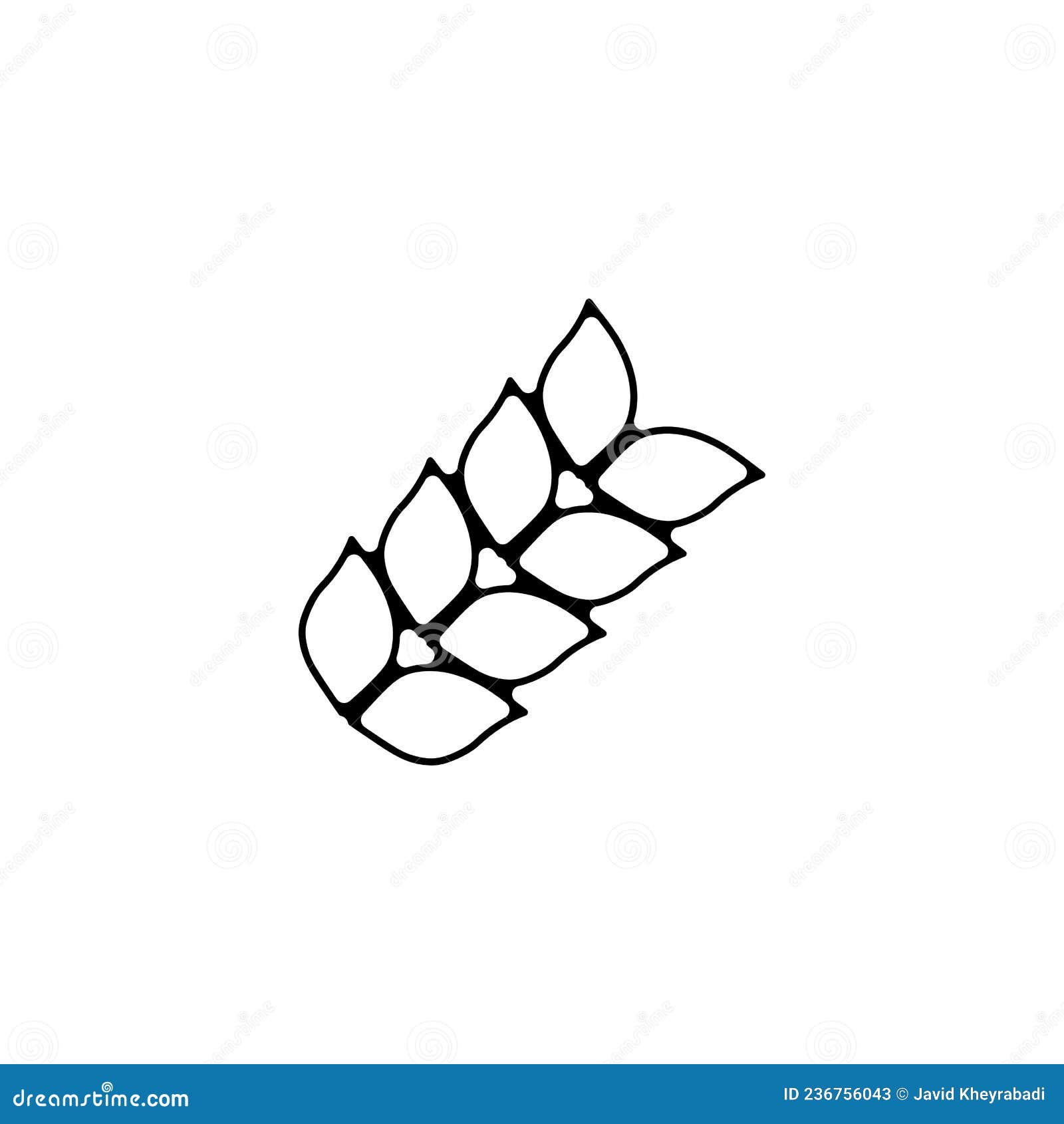 Wheat Agriculture Thin Line Icon. Wheat Linear Outline Icon Stock ...