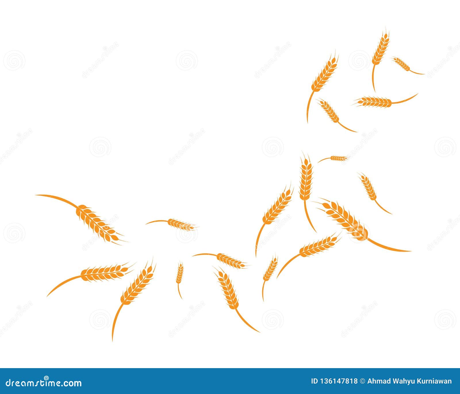 Wheat Background Template stock vector. Illustration of healthy - 136147818