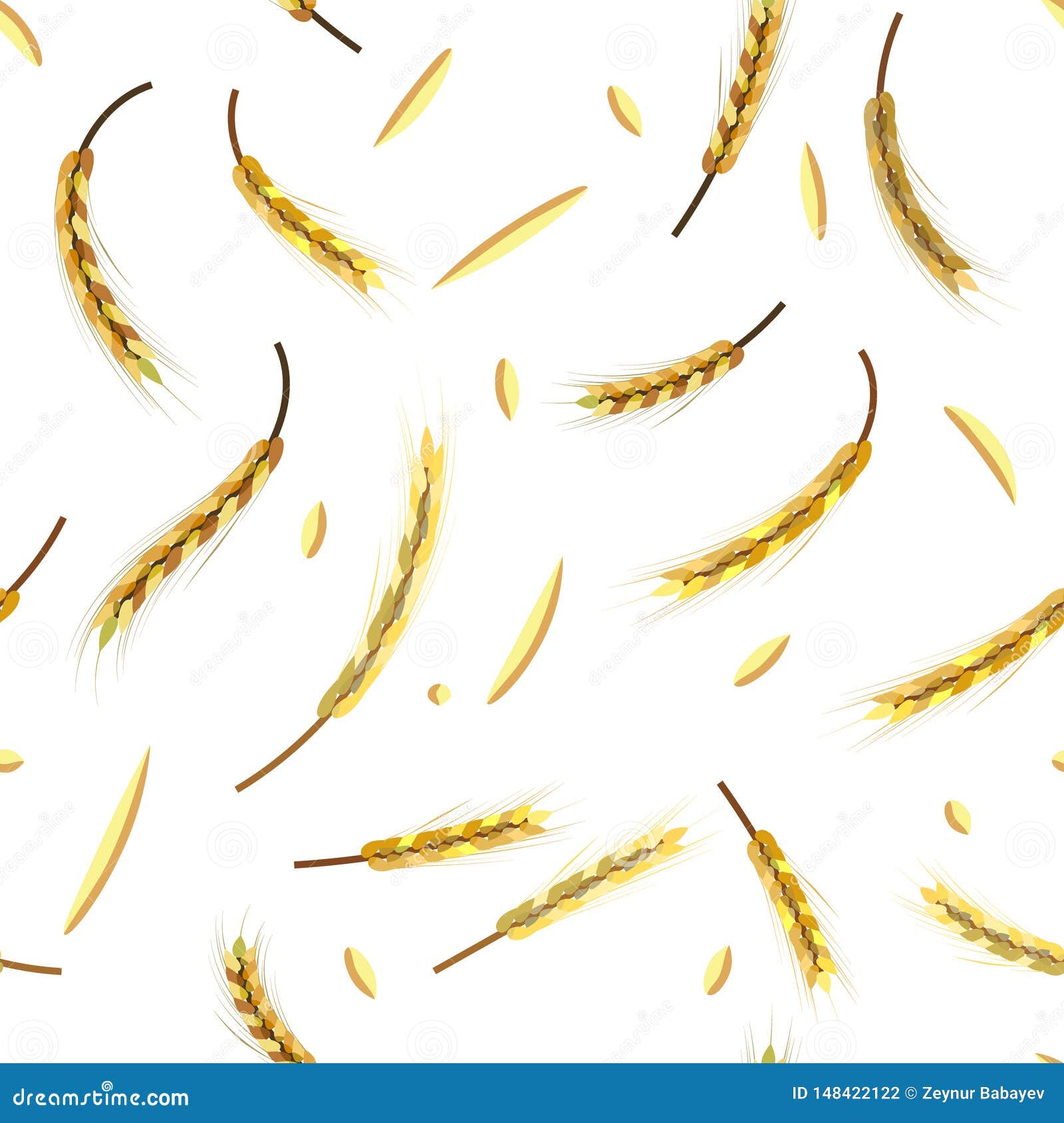 Wheat, Barley or Rye Seamless Background Pattern, for Your Design ...
