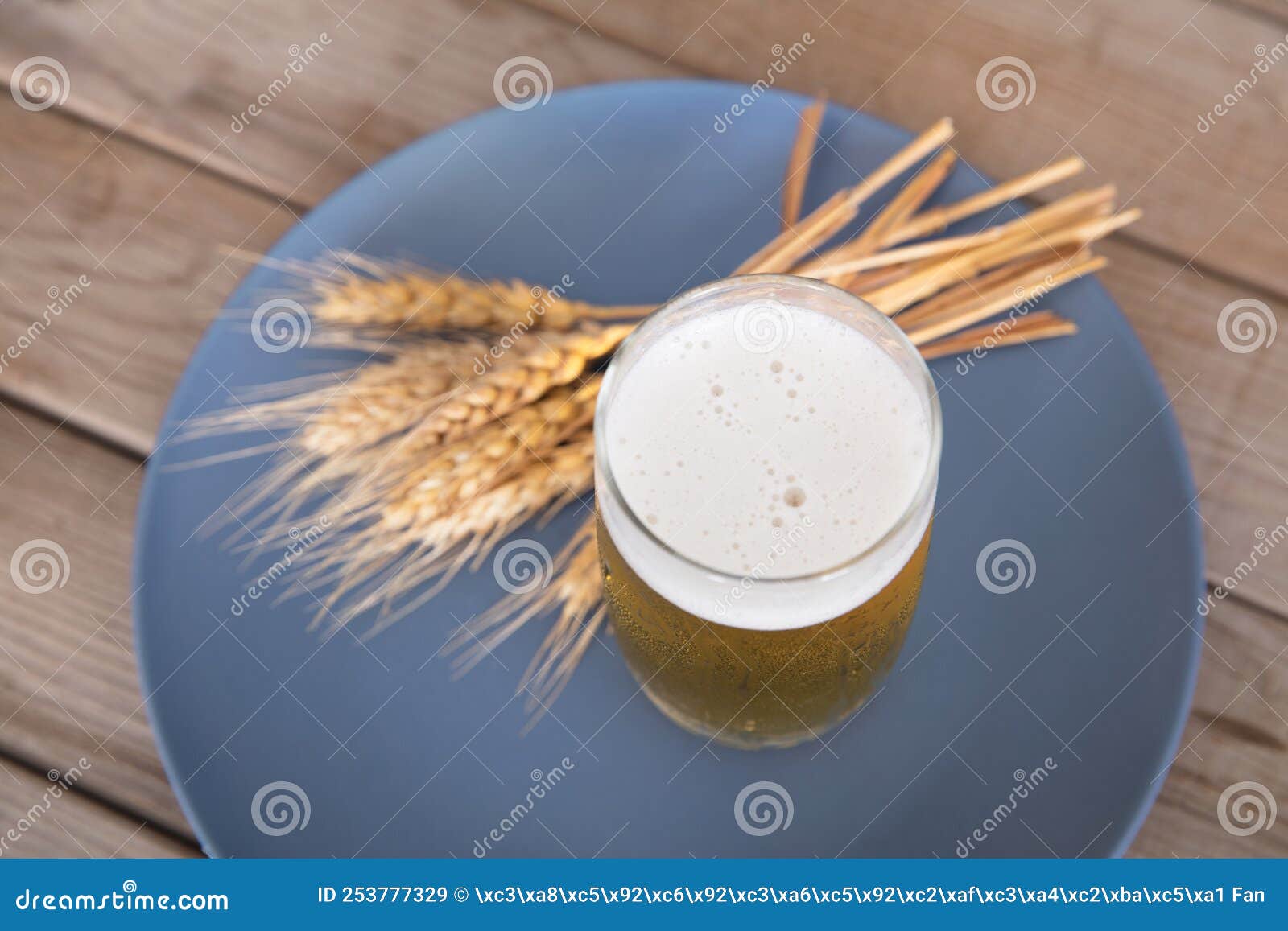 Wheat Beer on Plate in Summer Stock Image - Image of plates, cool ...