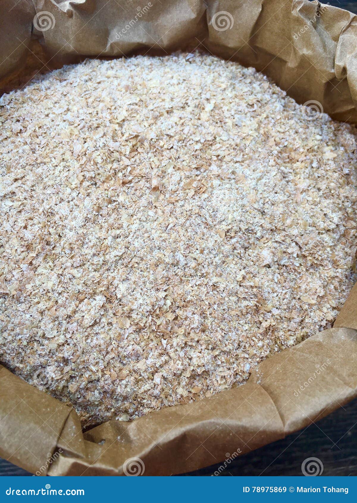 Wheat Bran in a Brown Paper Bag Stock Image - Image of product, plants ...