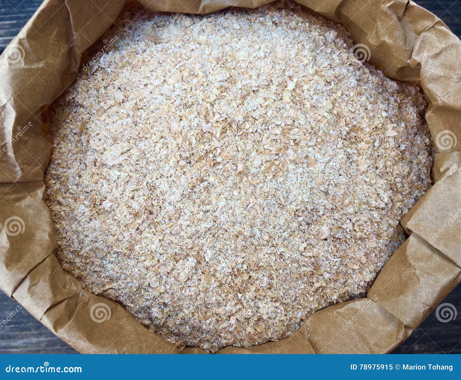 Wheat Bran in a Brown Paper Bag Stock Image - Image of cereal, diet ...