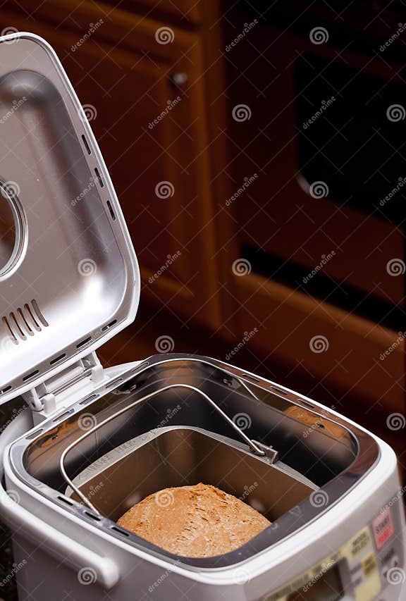 Wheat Bread Baked in Machine Stock Image - Image of home, preparation ...