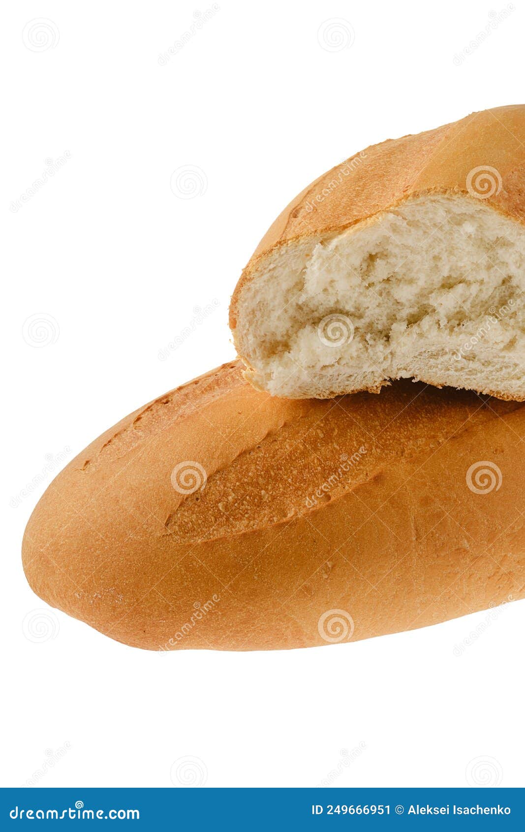 Wheat Bread Isolated on White Stock Image - Image of fiber, food: 249666951
