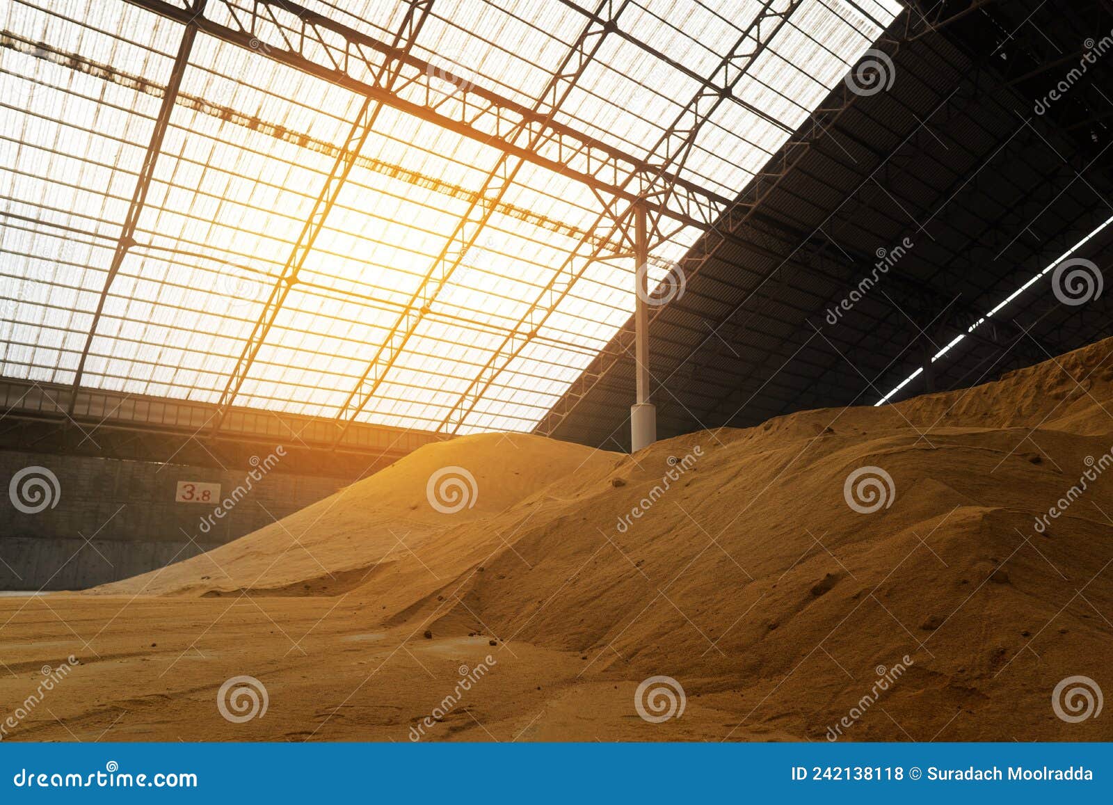 Wheat at Bulk Cargo Warehouse Storage Stock Photo - Image of abstract ...
