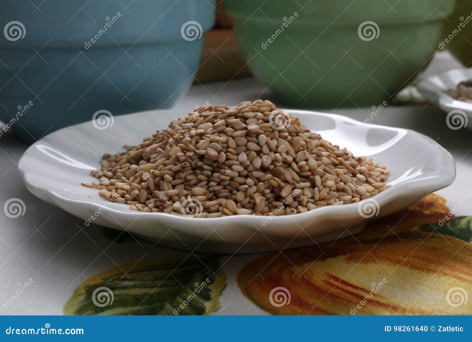 Wheat in ceramic plate stock photo. Image of natural - 98261640
