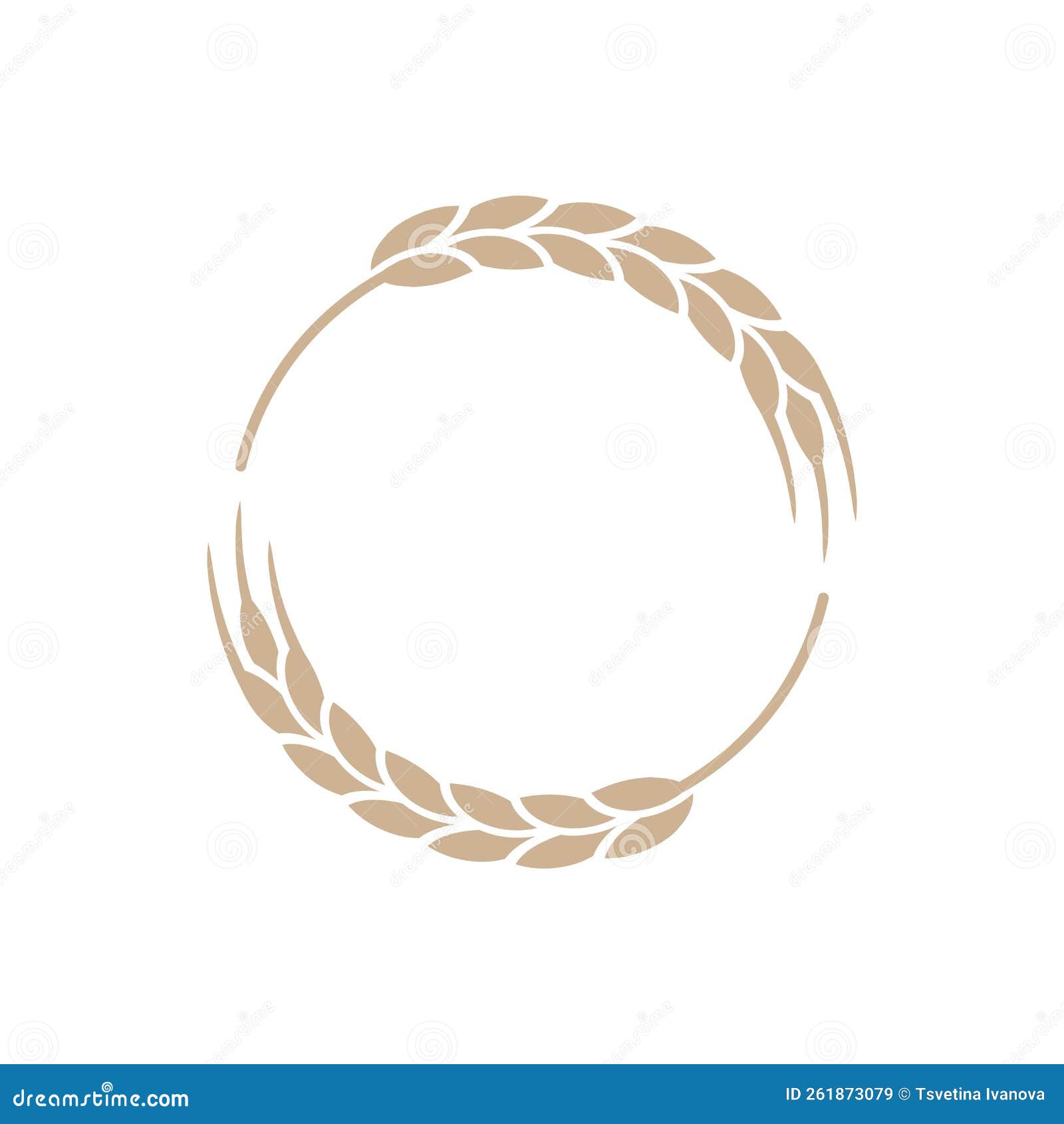 Wheat circle vector frame stock vector. Illustration of blank - 261873079
