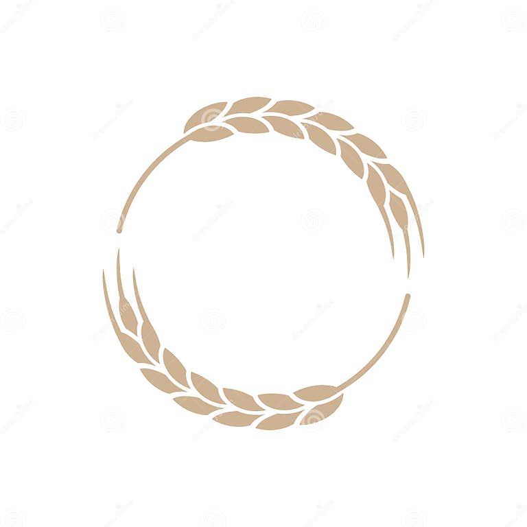 Wheat circle vector frame stock vector. Illustration of blank - 261873079