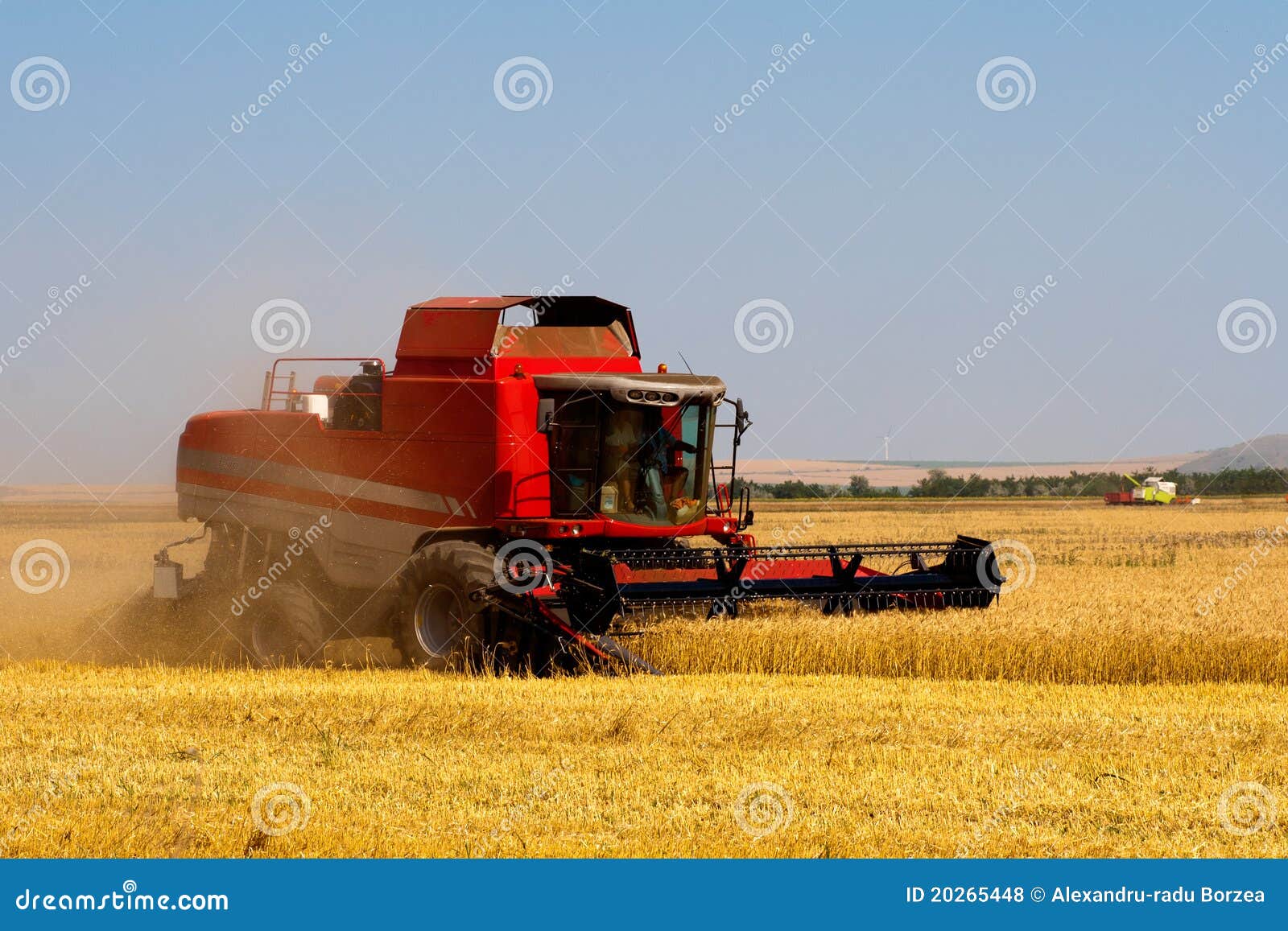 Wheat combine harvester stock photo. Image of harvesting - 20265448