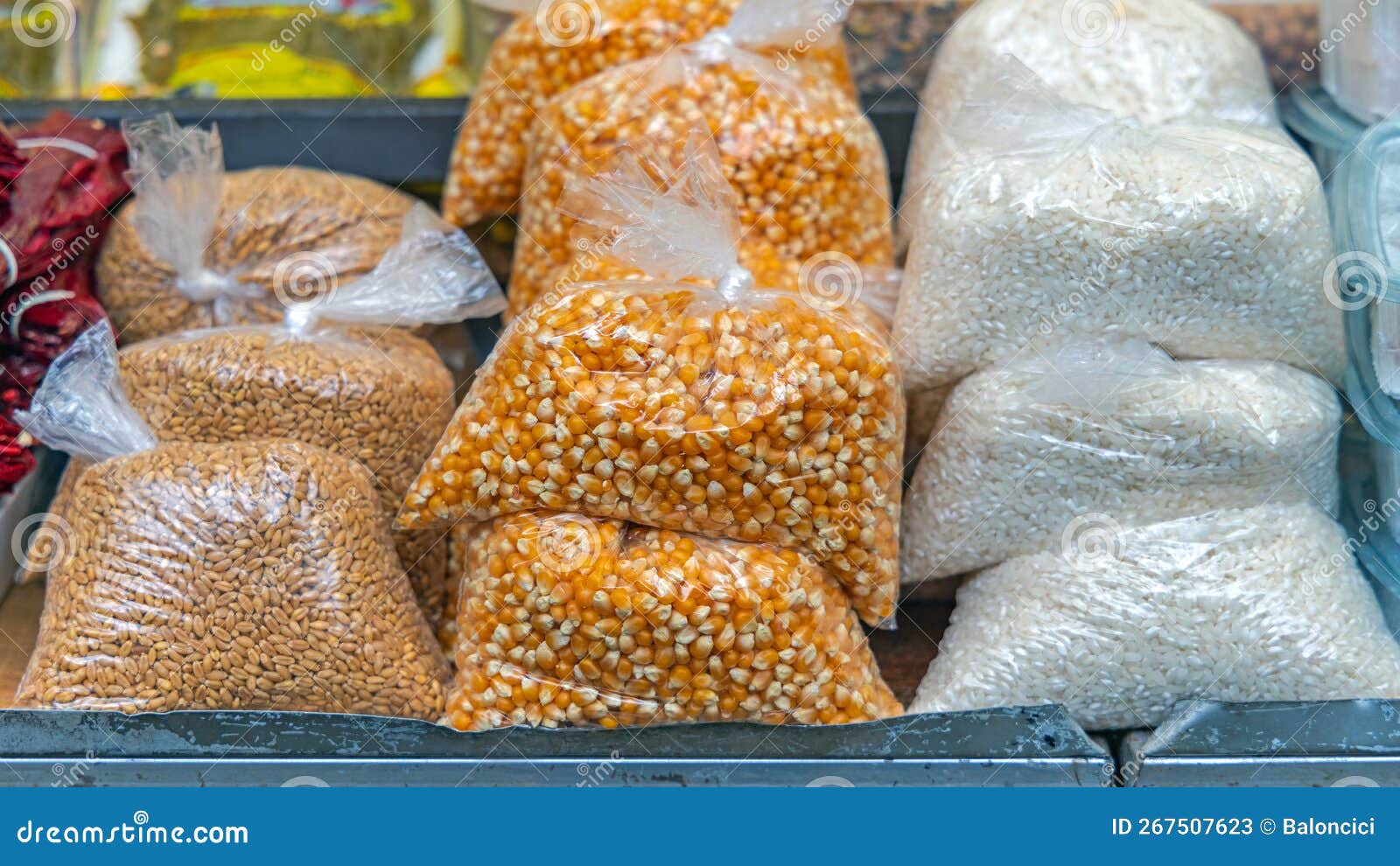 Wheat Corn Rice stock image. Image of shop, transparent - 267507623