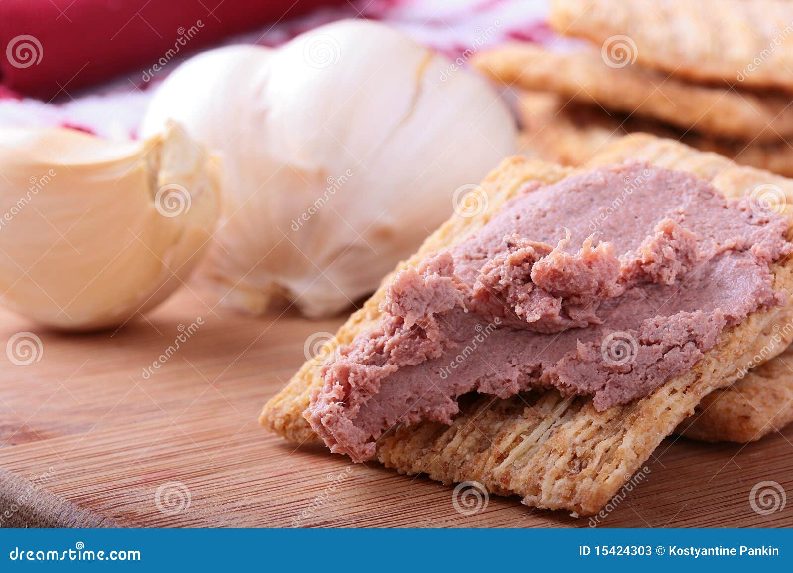 Wheat Crackers with Meat Paste Stock Image - Image of meat, gourmet ...