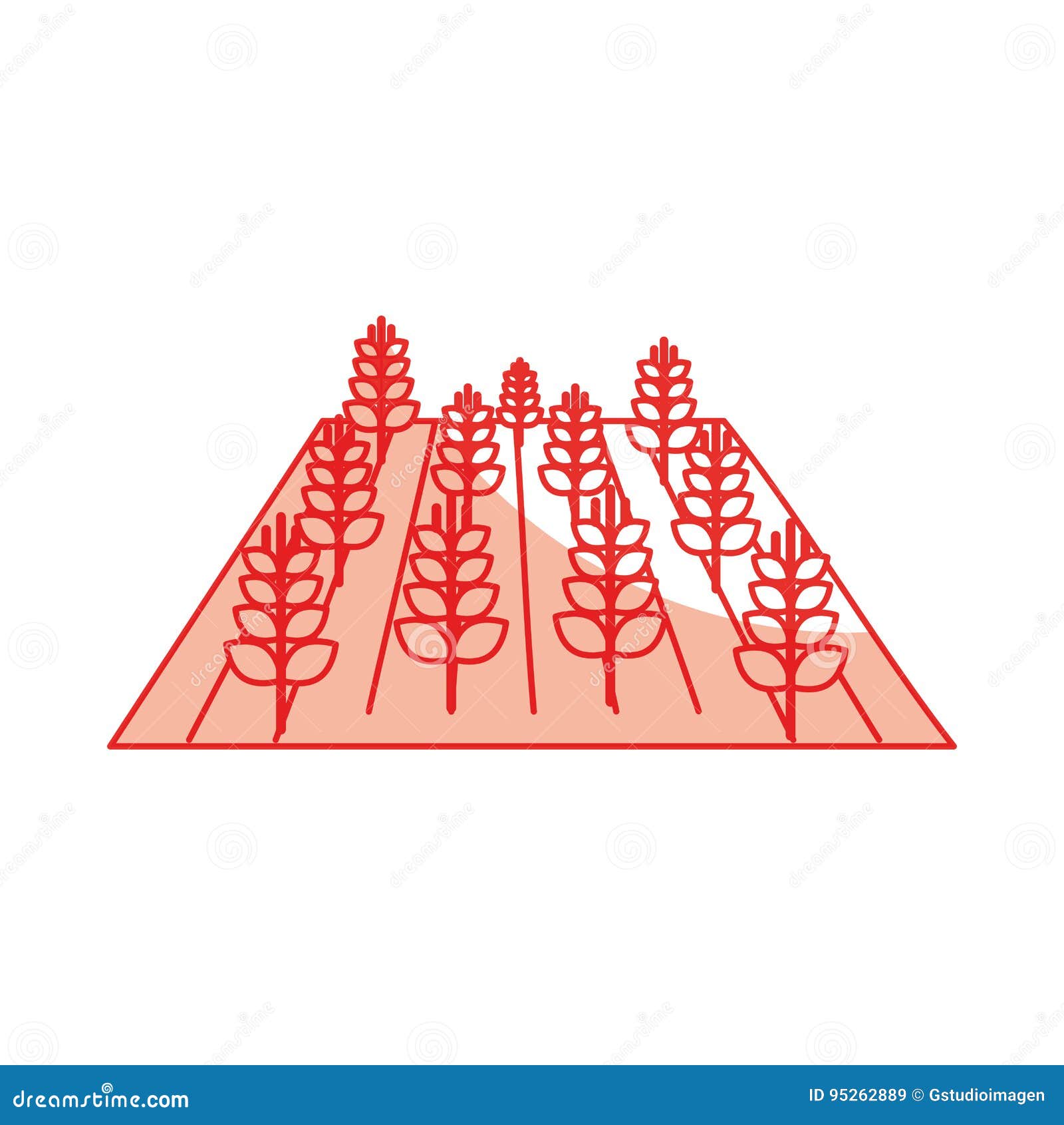 Wheat crop isolated icon stock vector. Illustration of agriculture ...