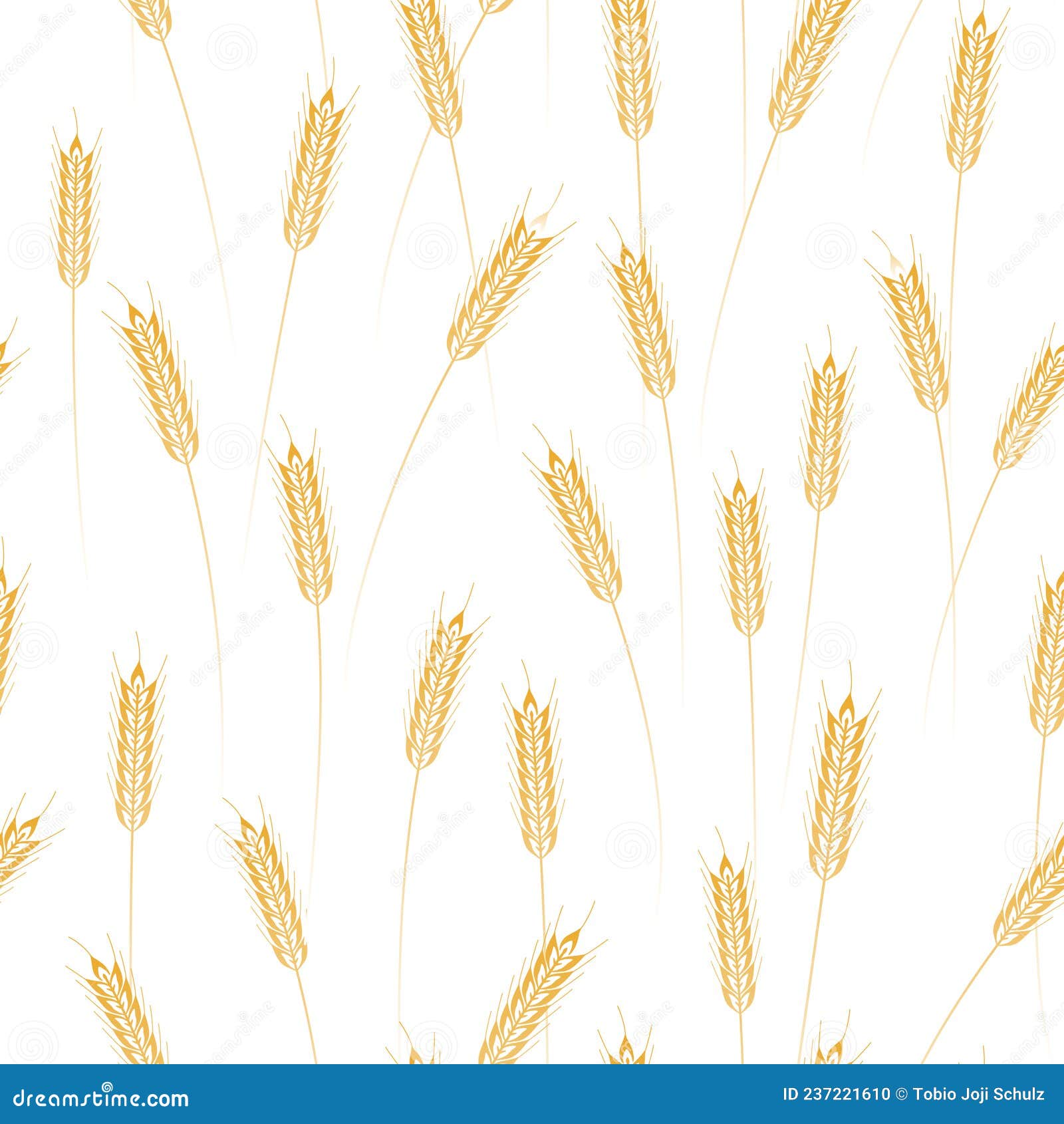 Seamless Wheat Crops Pattern Stock Vector - Illustration of bread ...