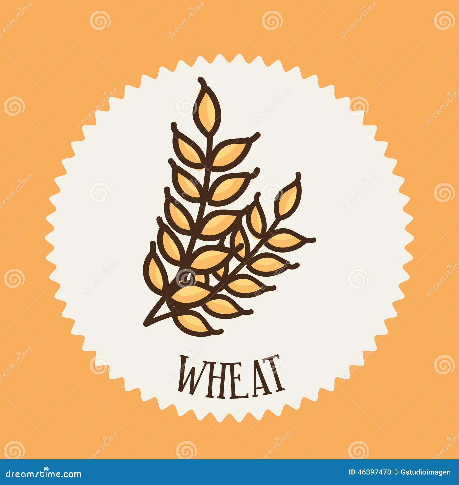 Wheat design stock illustration. Illustration of label - 46397470