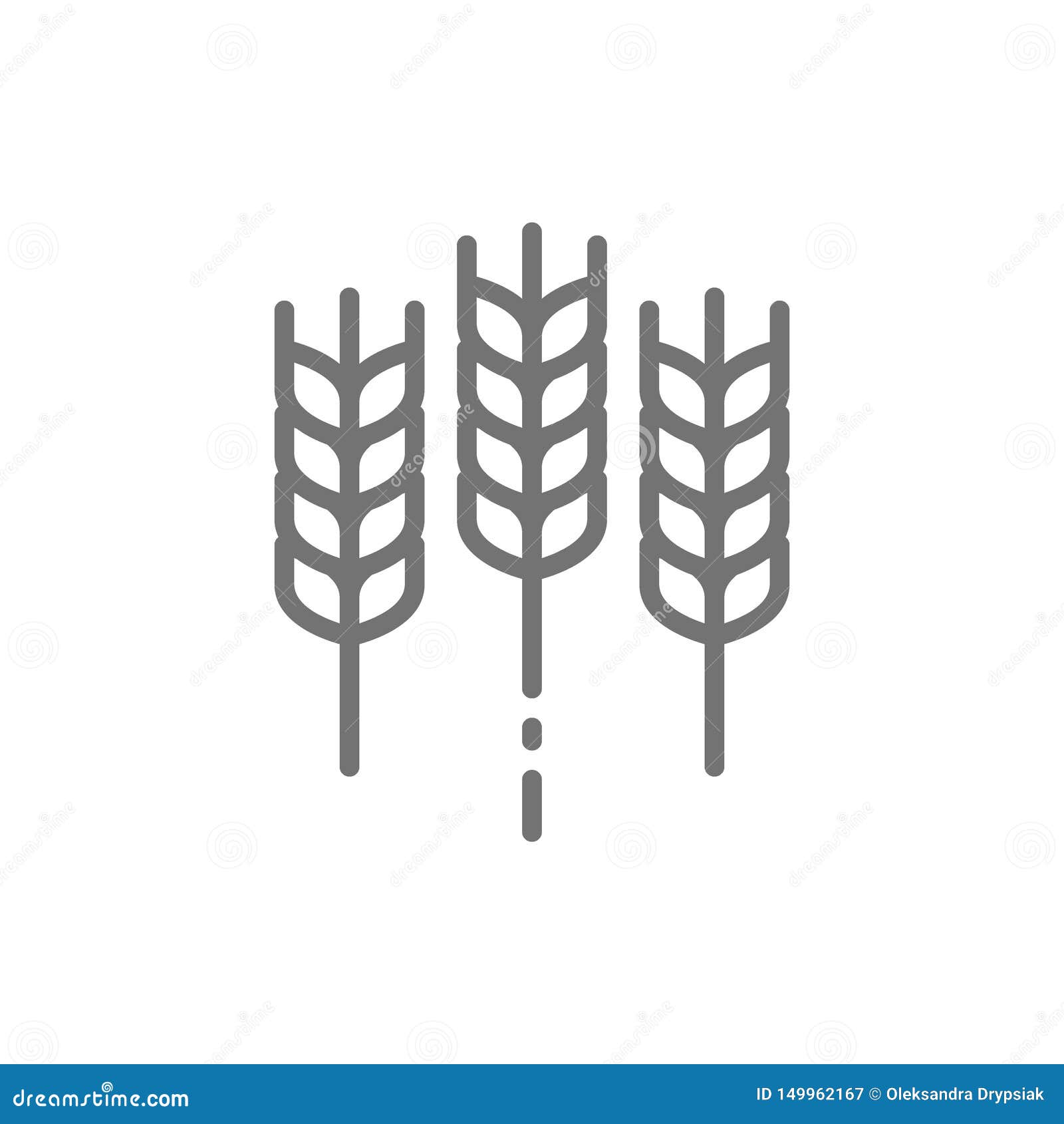 Grain Bag Line Icon. Opened Wheat Flour Sack Symbol, Outline Style ...