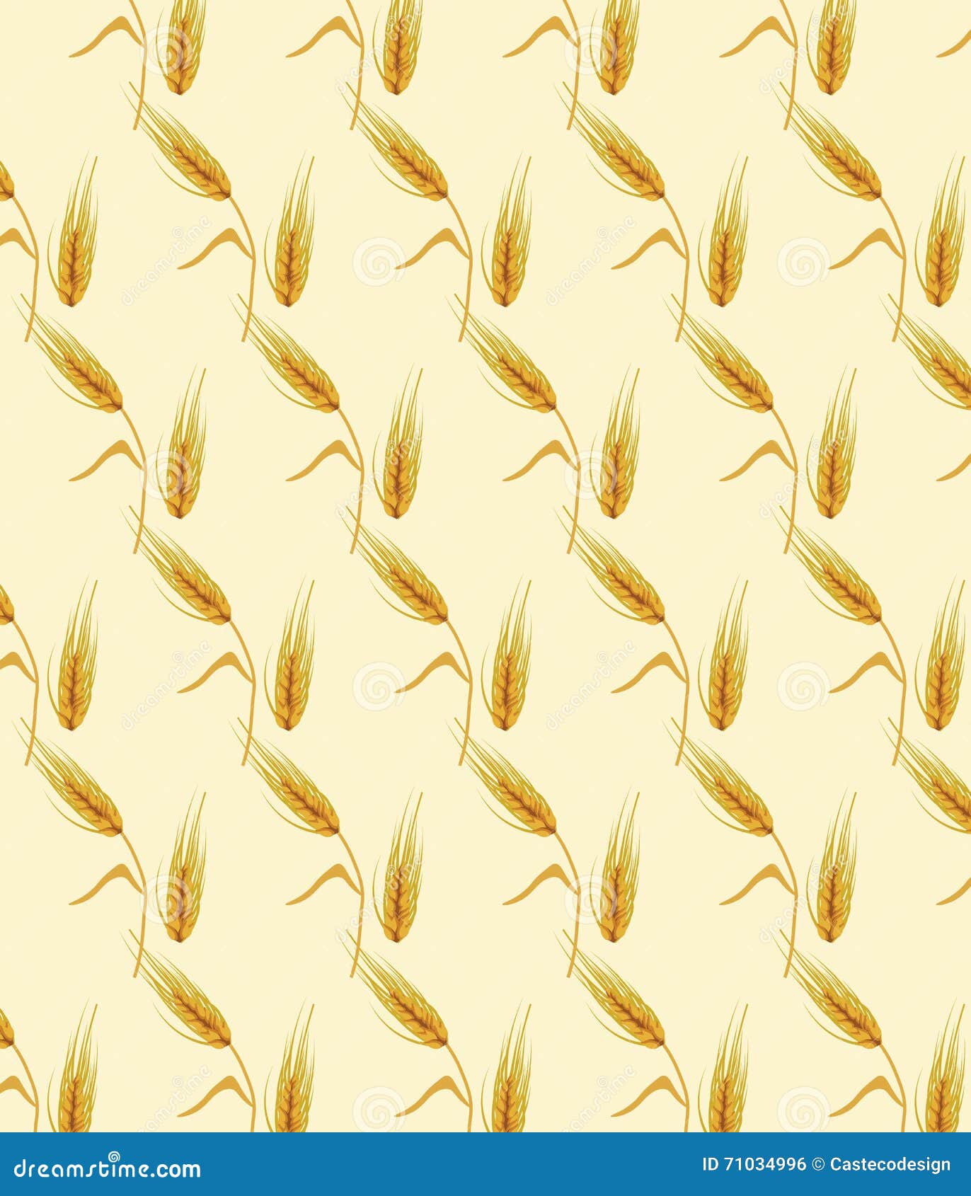Wheat ears pattern design stock vector. Illustration of decor - 71034996