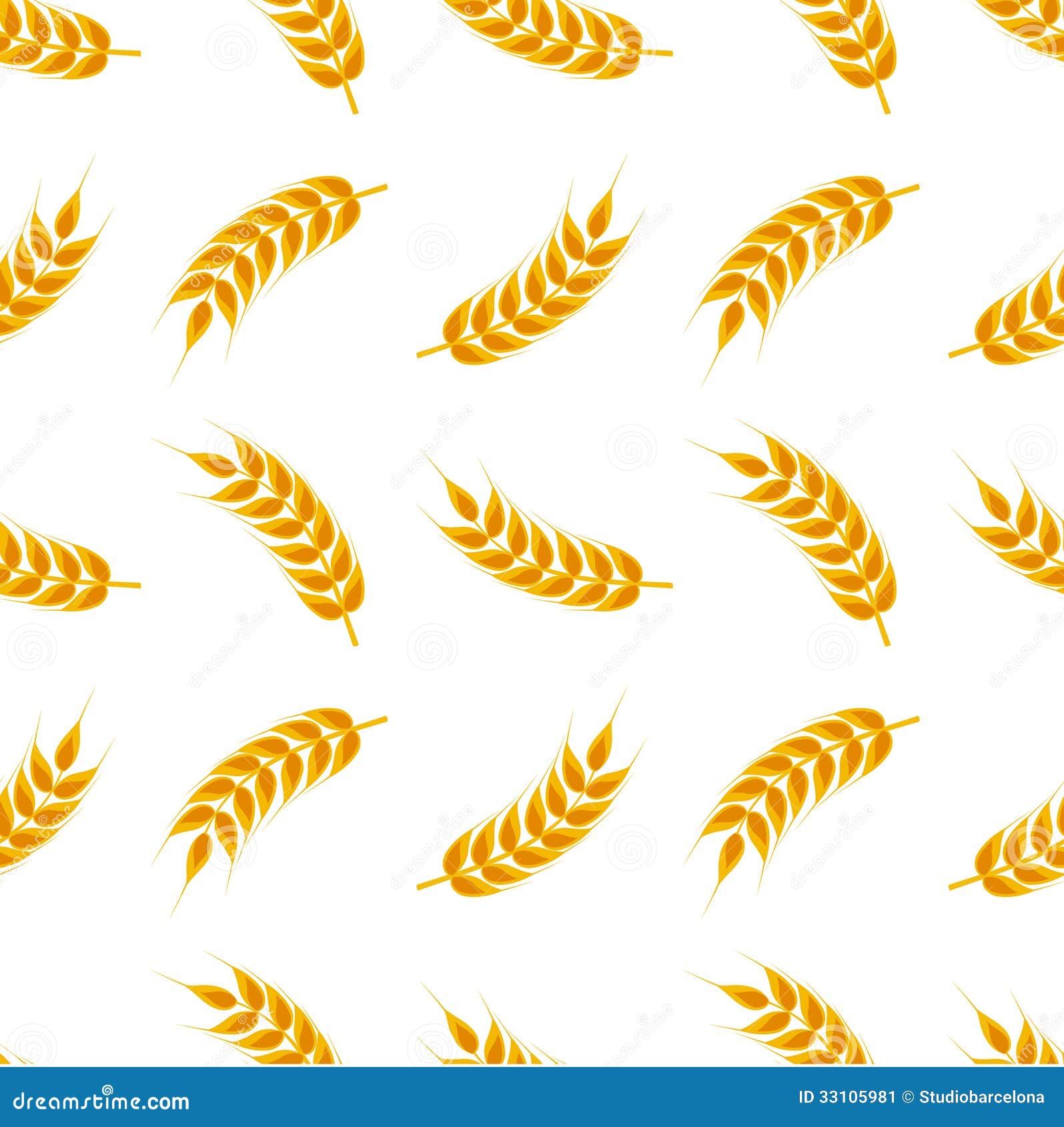Wheat ears pattern stock vector. Illustration of grain - 33105981