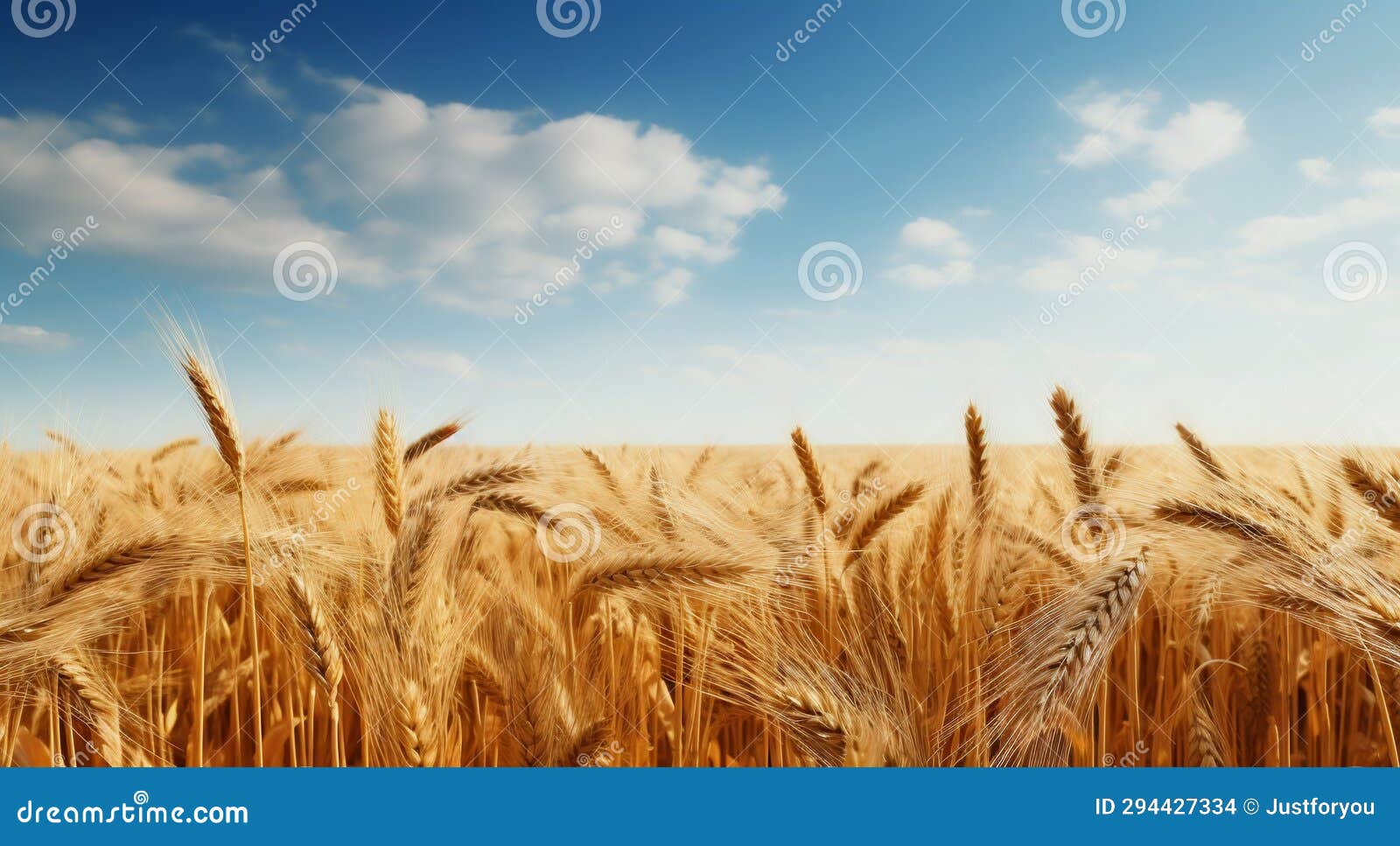 Wheat Field Border Design. Generative Ai Stock Illustration ...