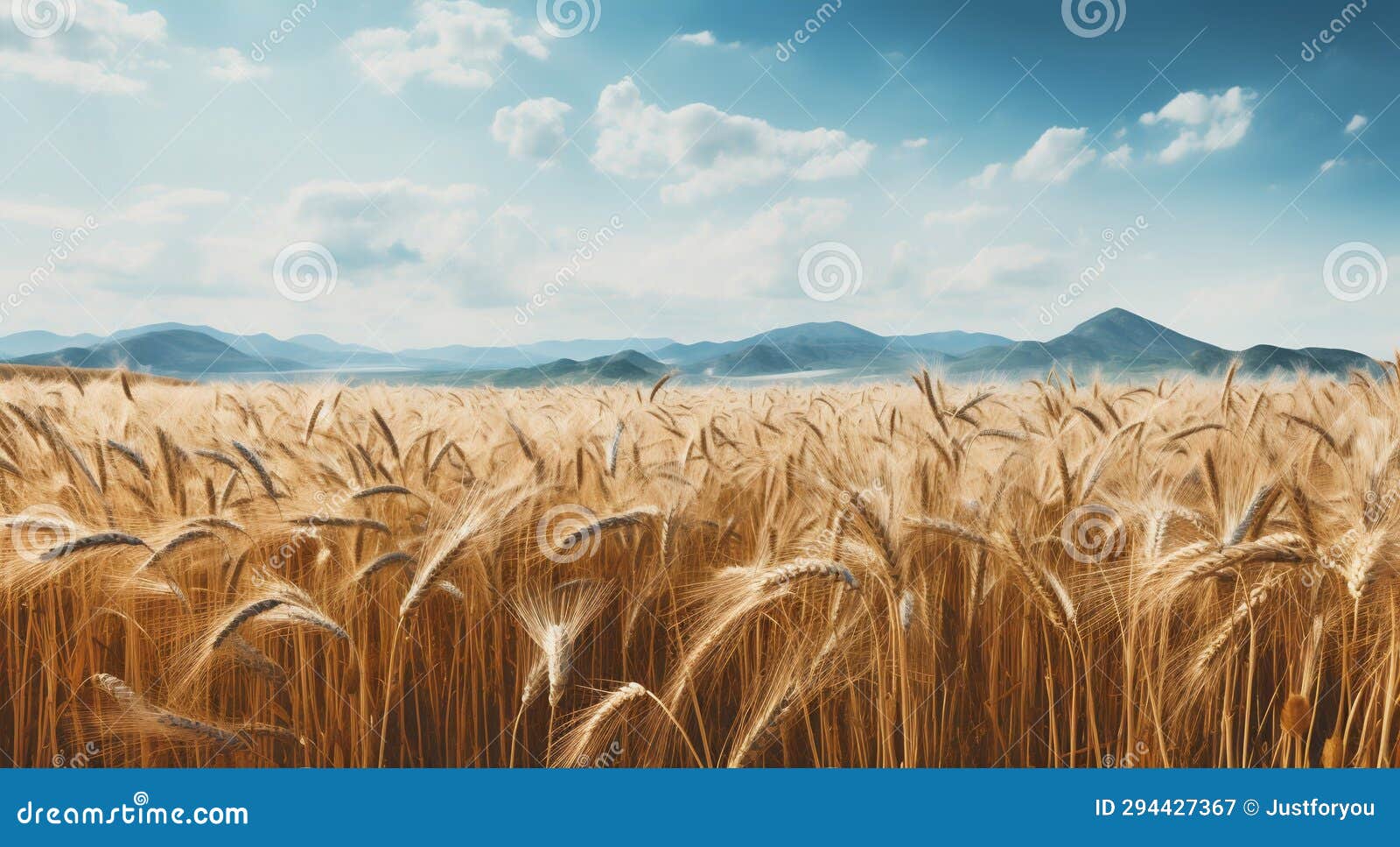 Wheat Field Border Design. Generative Ai Stock Illustration ...