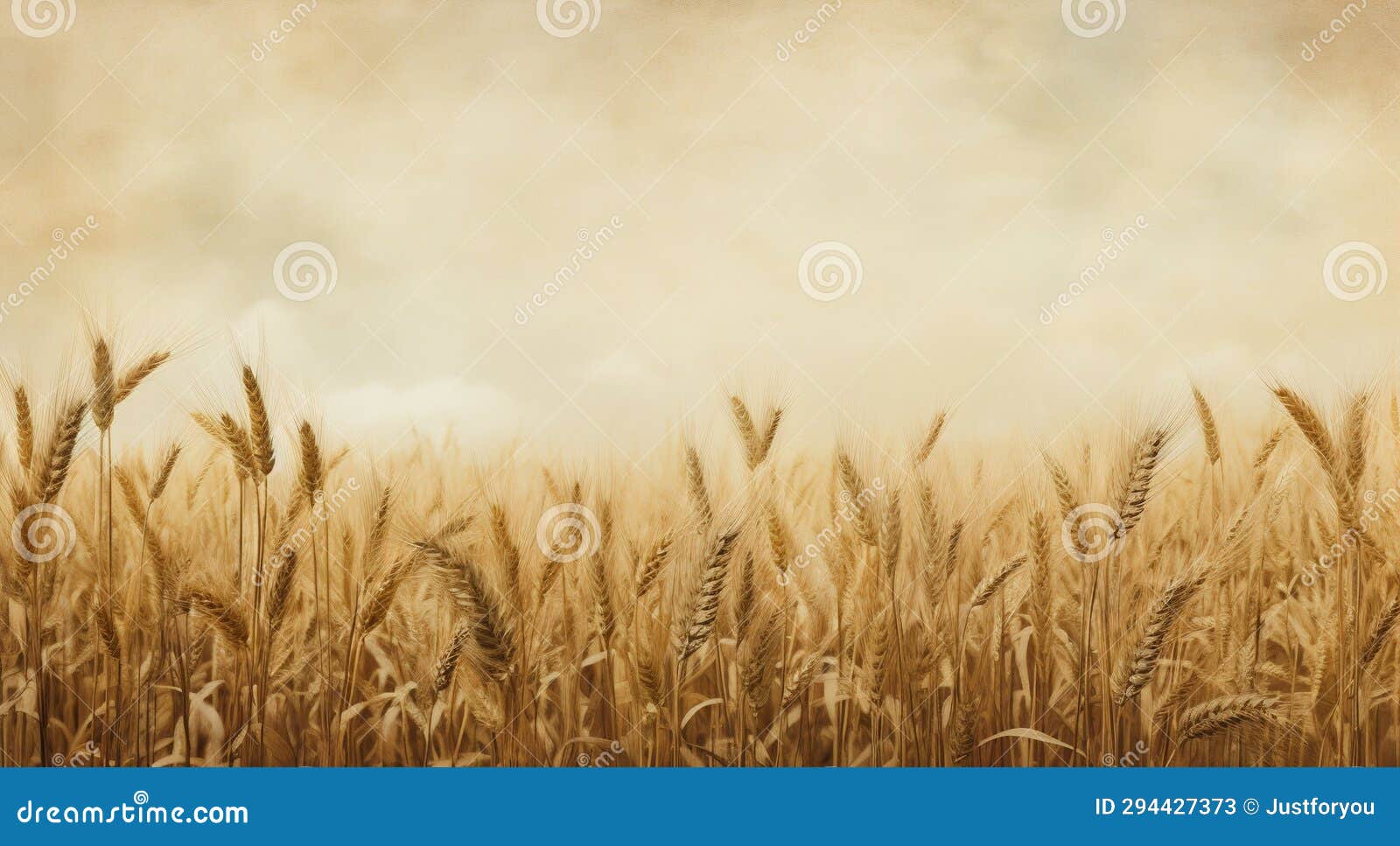 Wheat Field Border Design. Generative Ai Stock Illustration ...