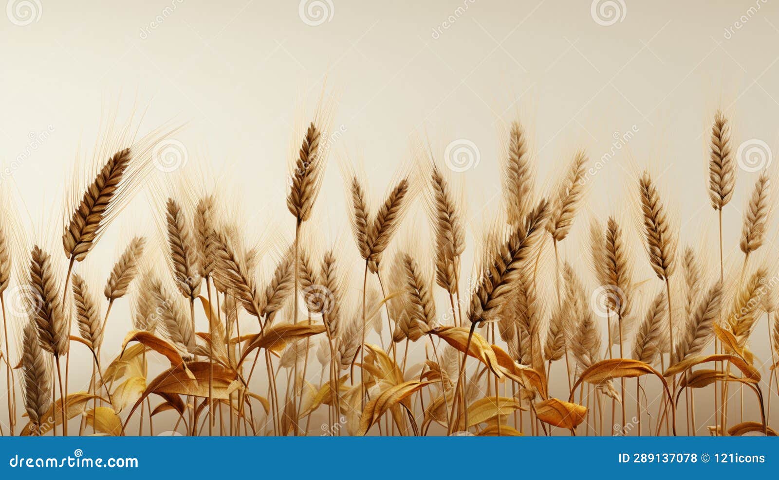 A Wheat Field Border Isolated on Transparent Background Stock ...