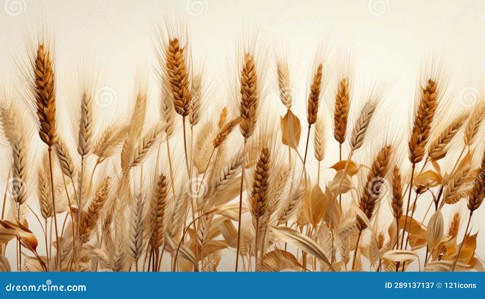 A Wheat Field Border Isolated on Transparent Background Stock ...