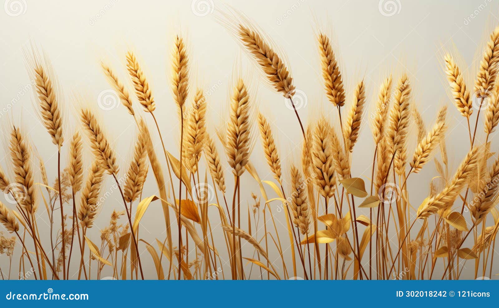 A Wheat Field Border Isolated on Transparent Background Stock ...