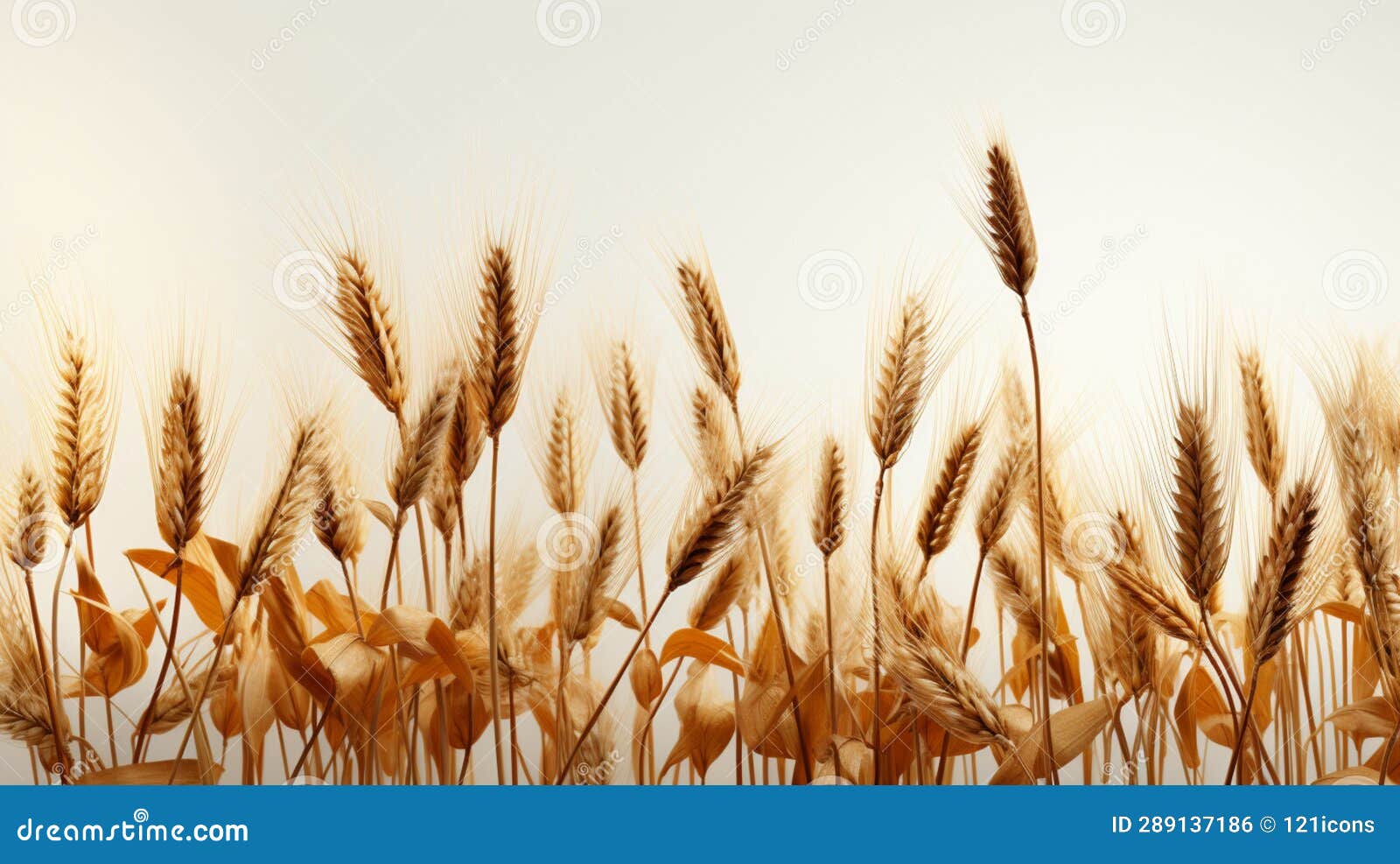 A Wheat Field Border on White Background Stock Illustration ...