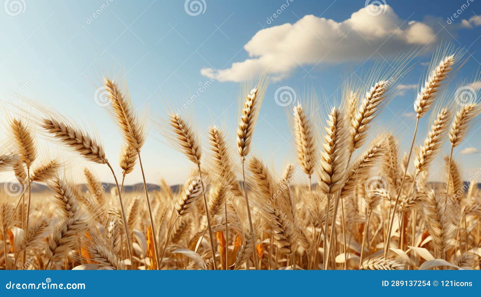 A Wheat Field Border on White Background Stock Illustration ...