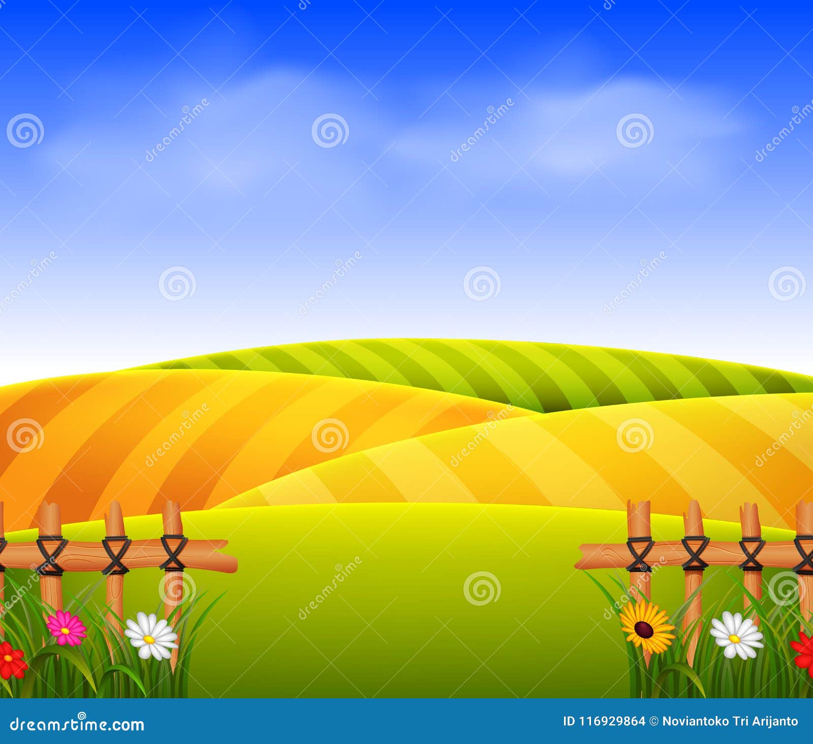 Wheat field scenery stock vector. Illustration of health - 116929864