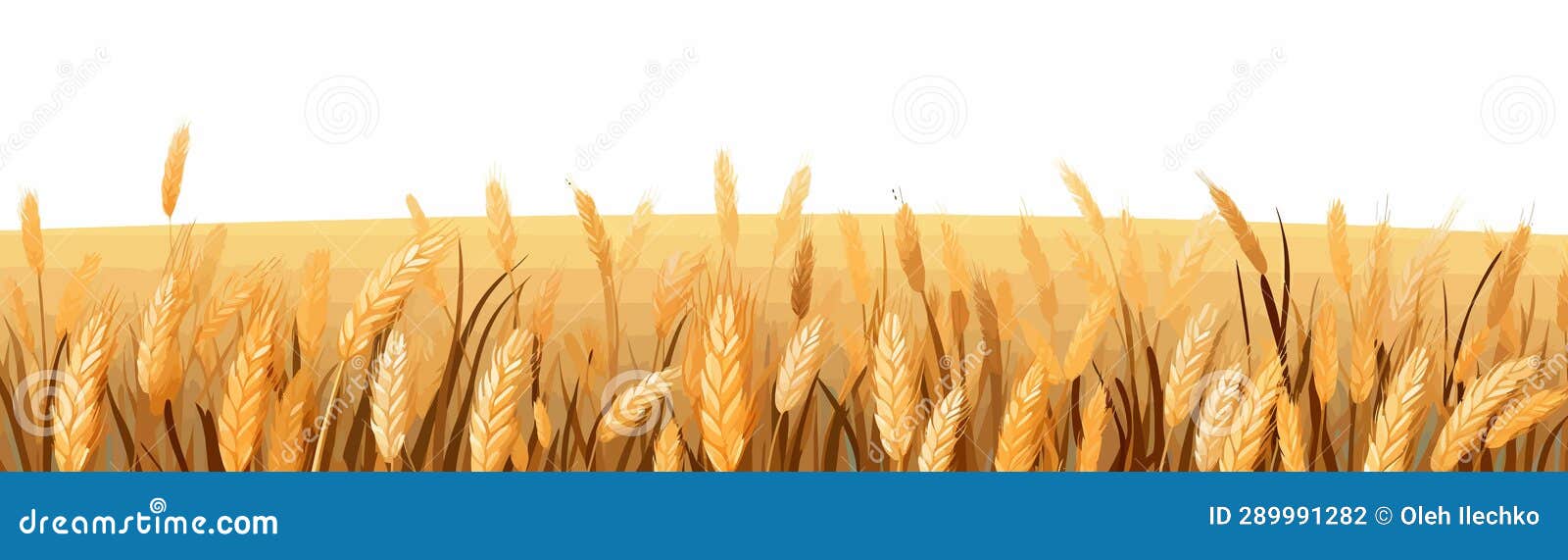 Wheat Field Vector Simple 3d Smooth Cut and Paste Isolated Illustration ...