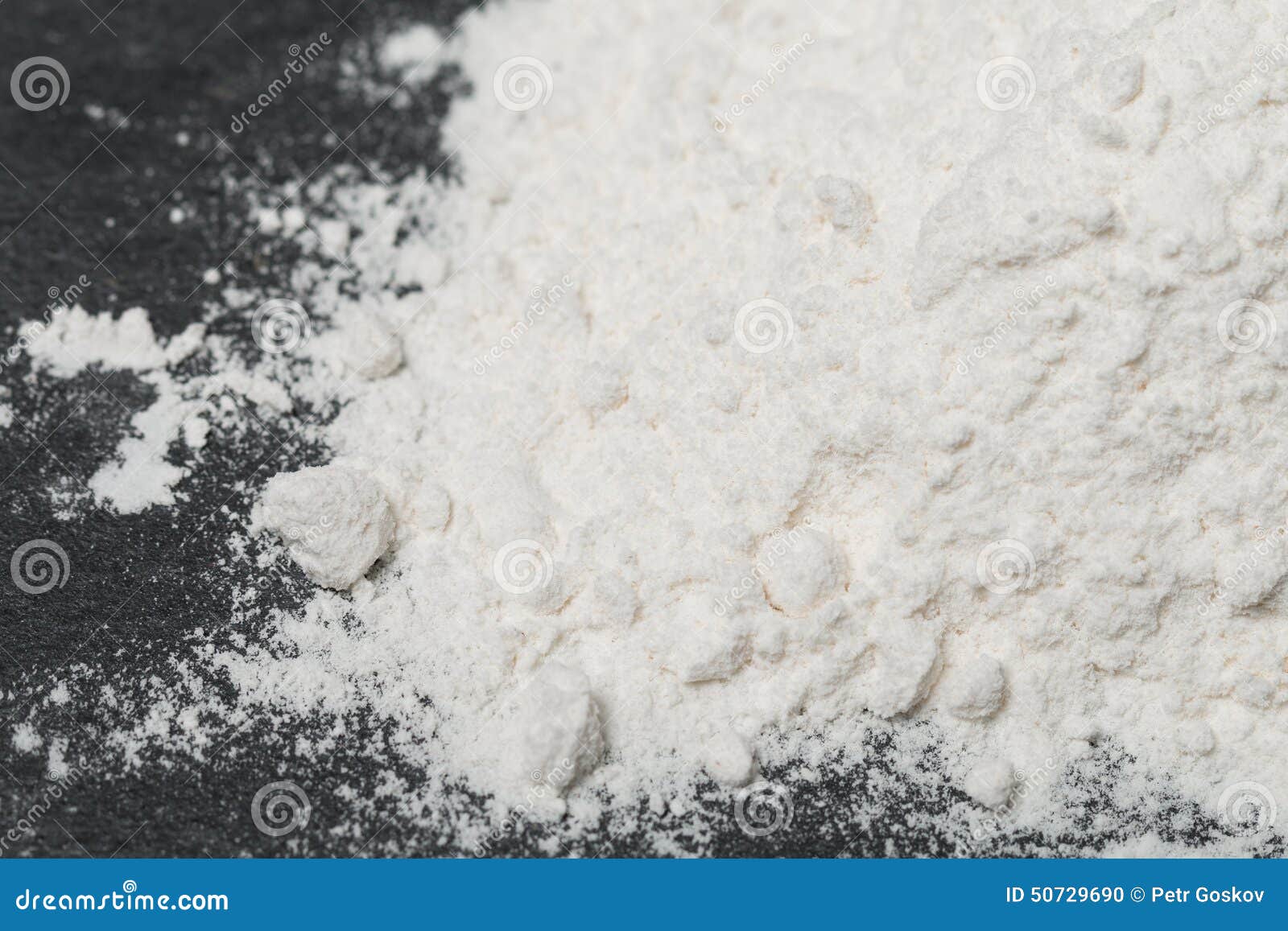 Wheat Flour on Black Background Stock Photo - Image of kitchen, making ...