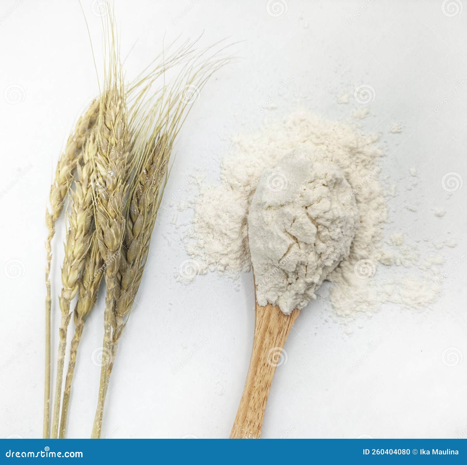 Wheat Flour on White Background Stock Photo - Image of background, bake ...