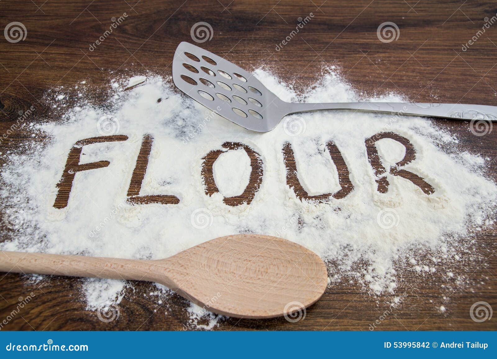 Wheat flour stock photo. Image of handwritten, color - 53995842