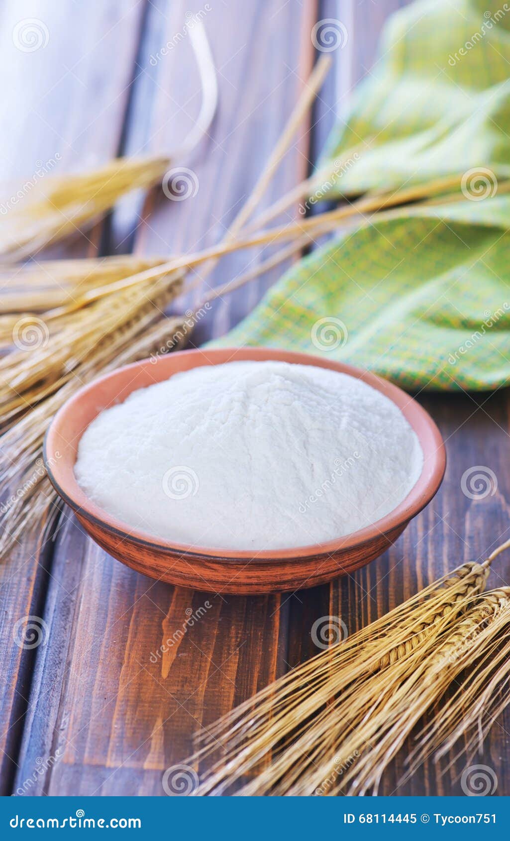 Wheat flour stock image. Image of menu, board, bread - 68114445