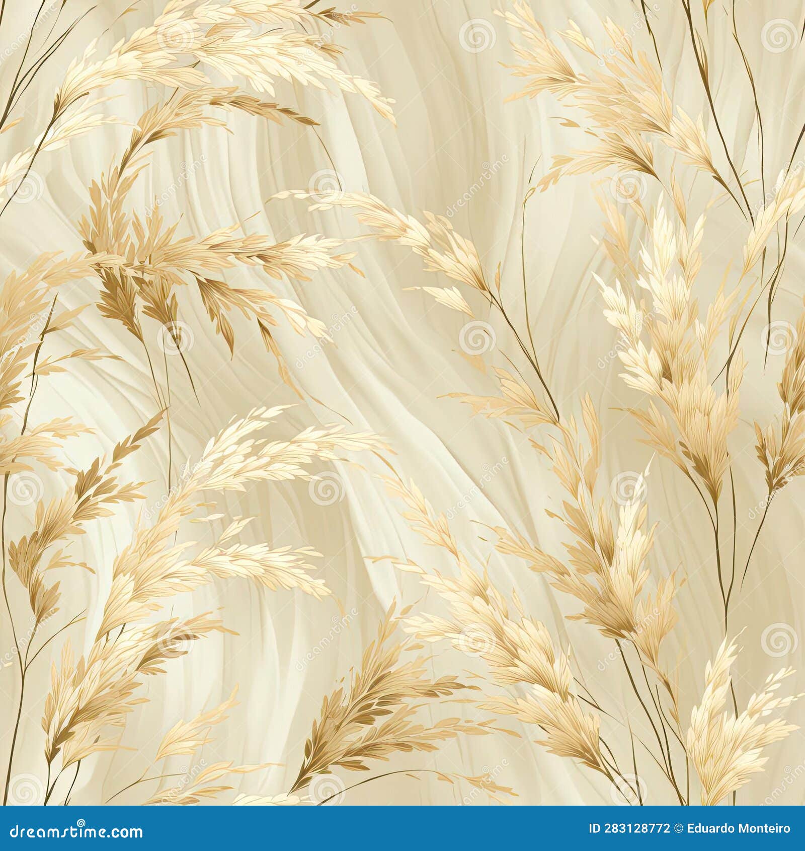 Wheat Flower Wallpaper with Flowing Textures and Detailed Compositions ...
