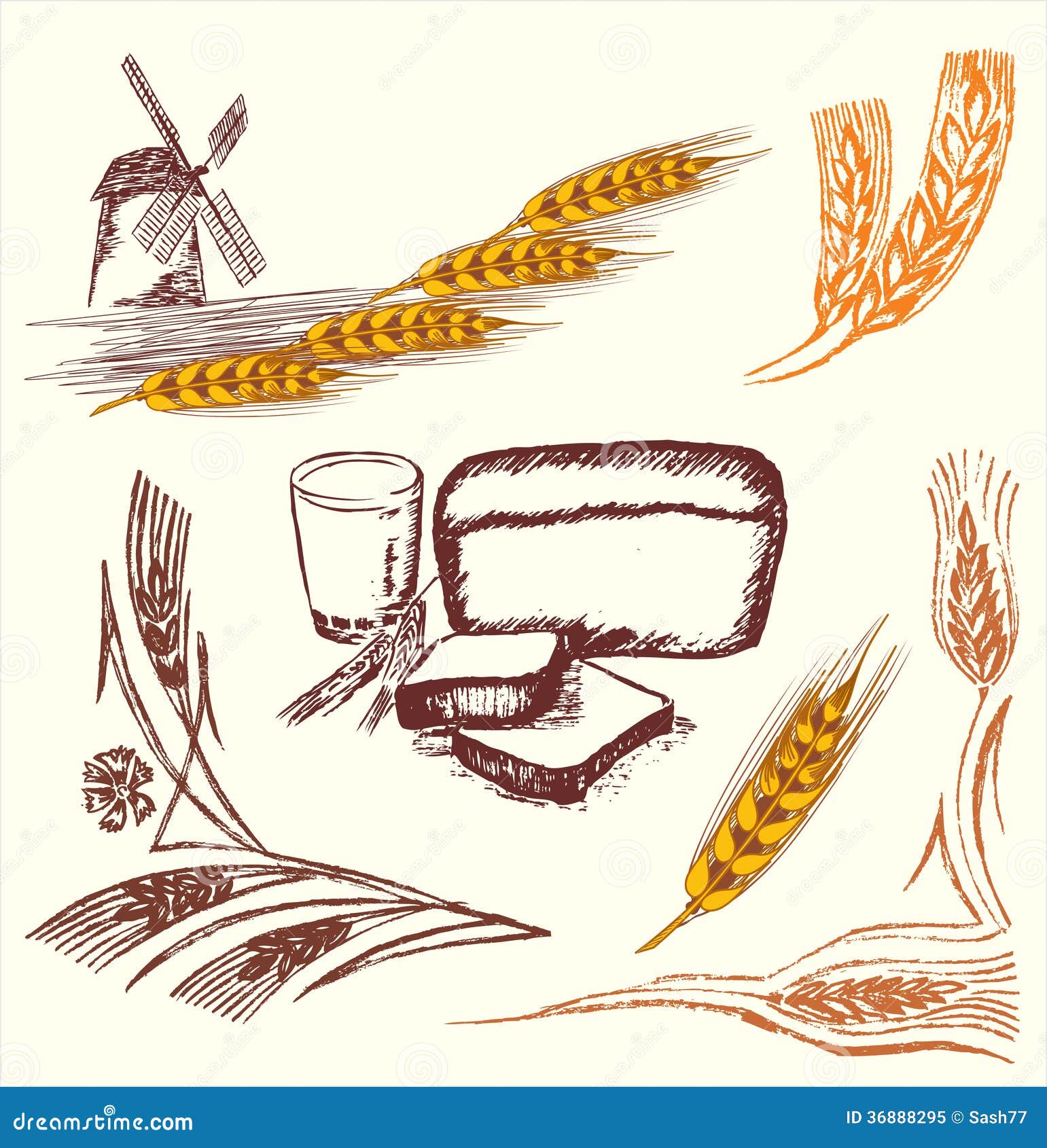 Wheat frame stock vector. Illustration of agriculture - 36888295