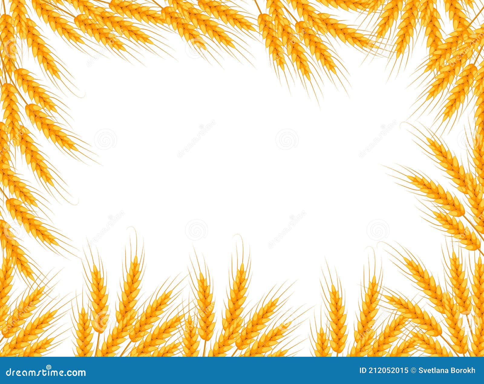 Wheat Frame with Place for Text. Template for Your Design Stock Vector ...