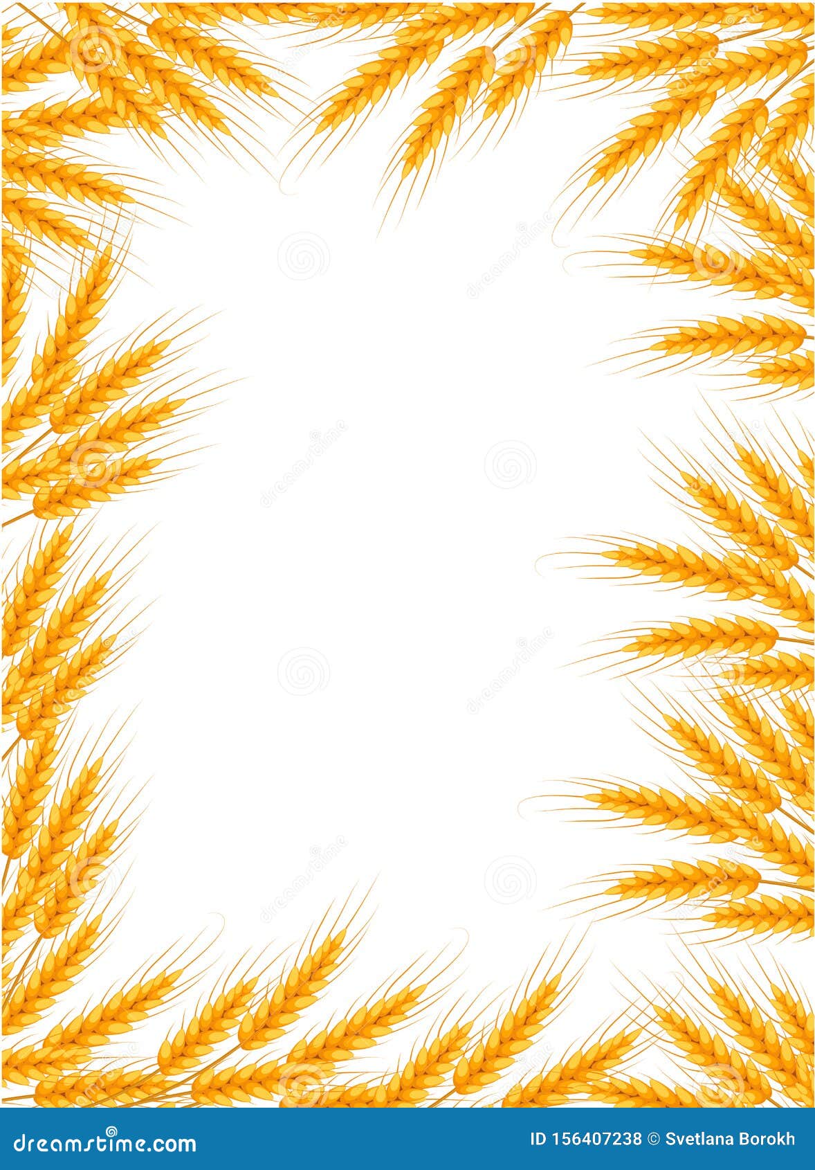 Wheat Frame. Spikelets Blank Template for Your Design Stock Vector ...