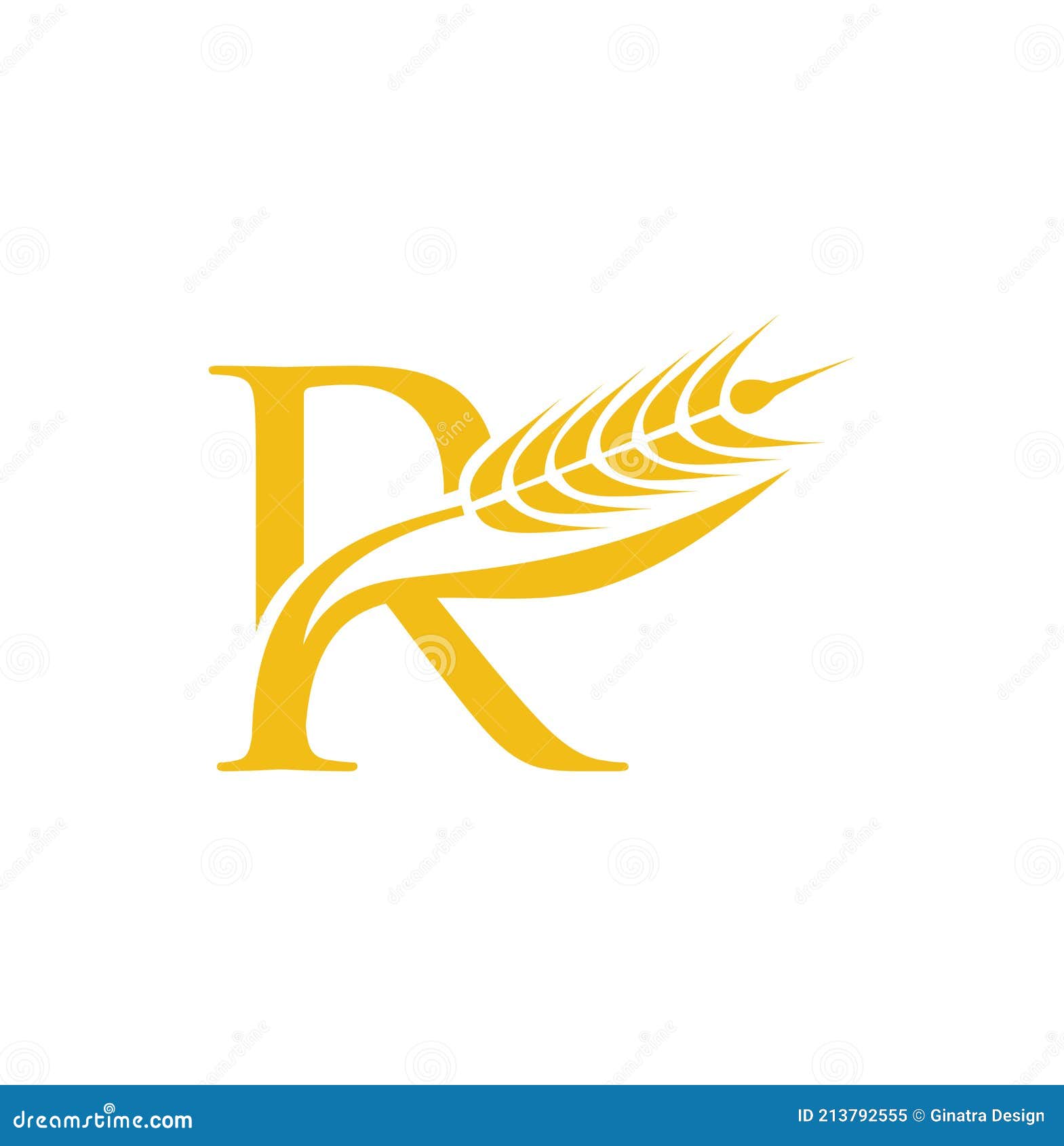 Wheat Grain Initial Letter R Stock Vector - Illustration of corporate ...