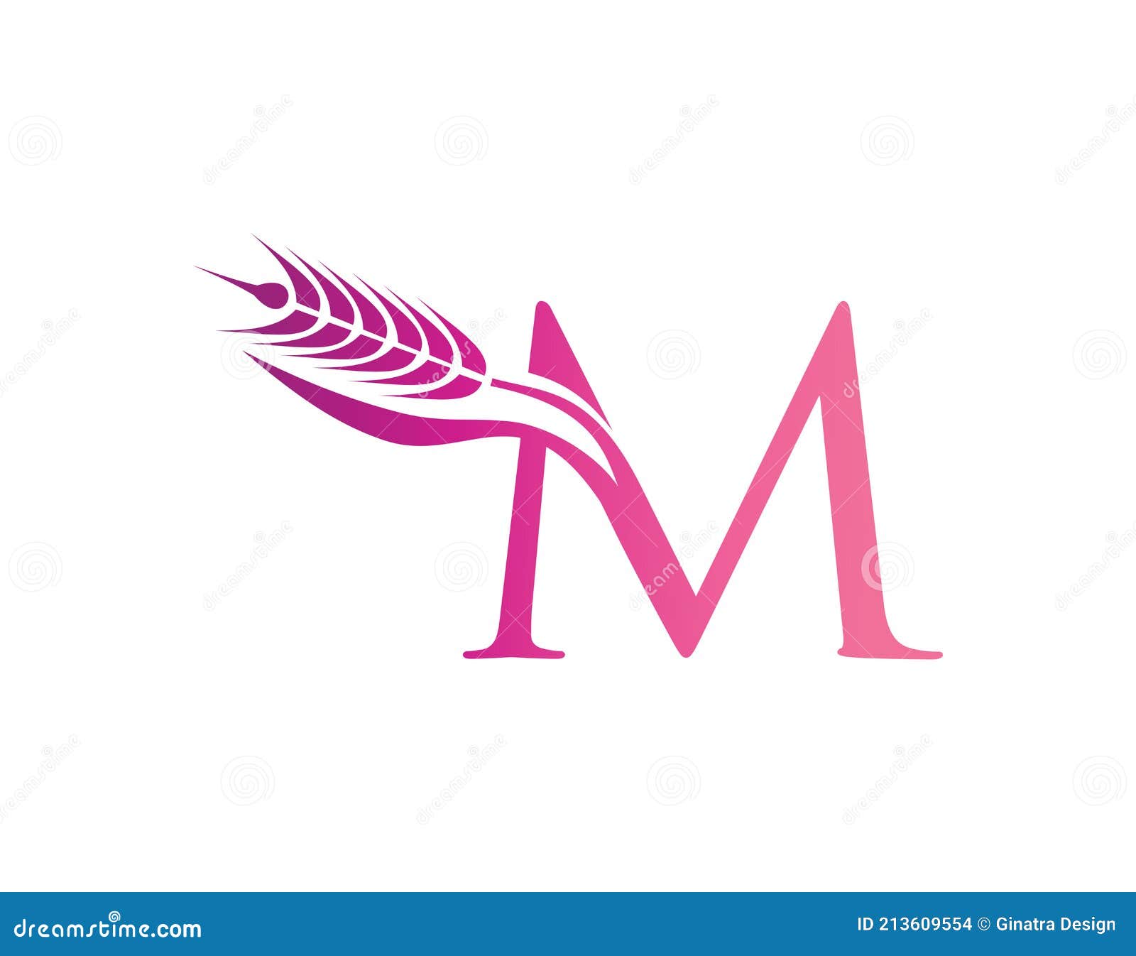 Wheat Grain Initial Logo Letter M Stock Vector - Illustration of garden ...